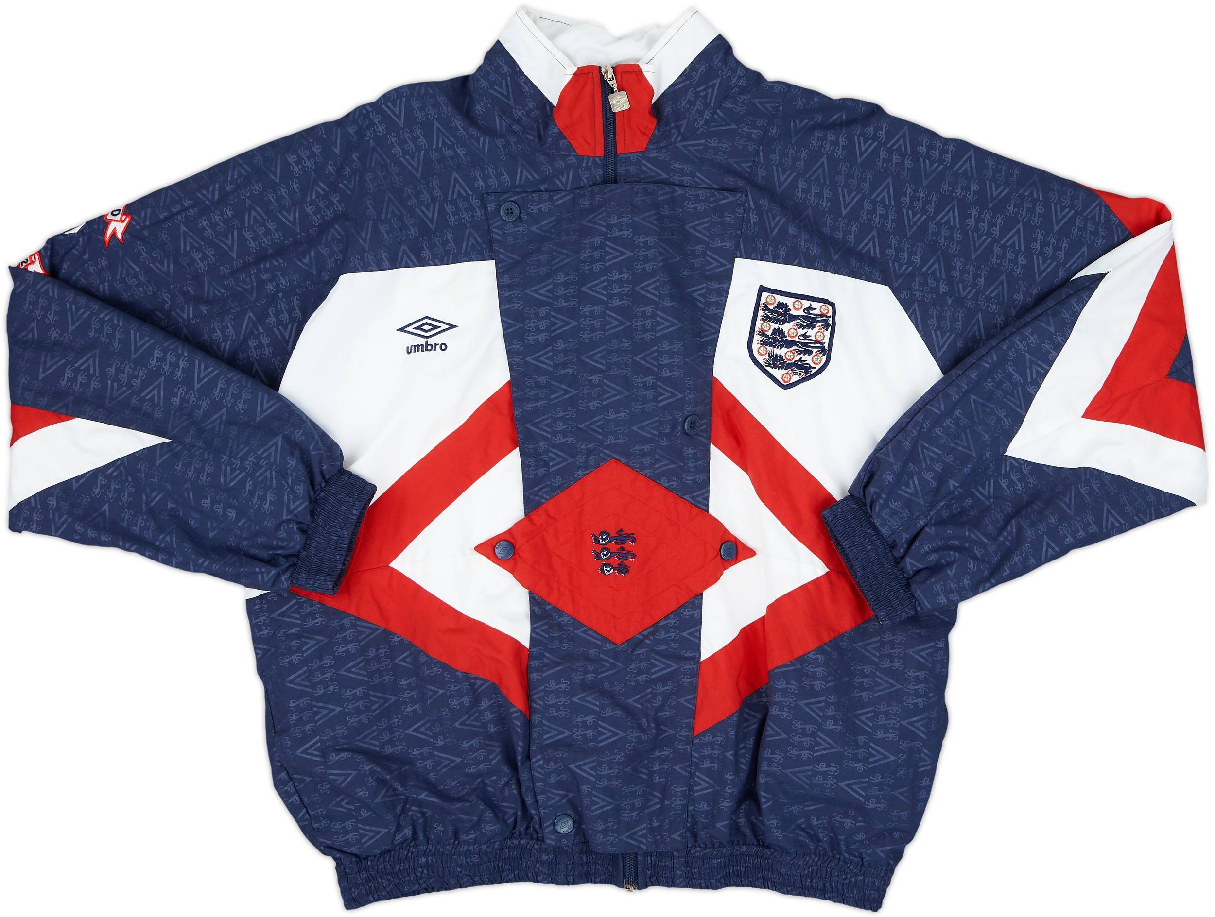 1990-92 England Umbro Track Jacket - 9/10 - (L)