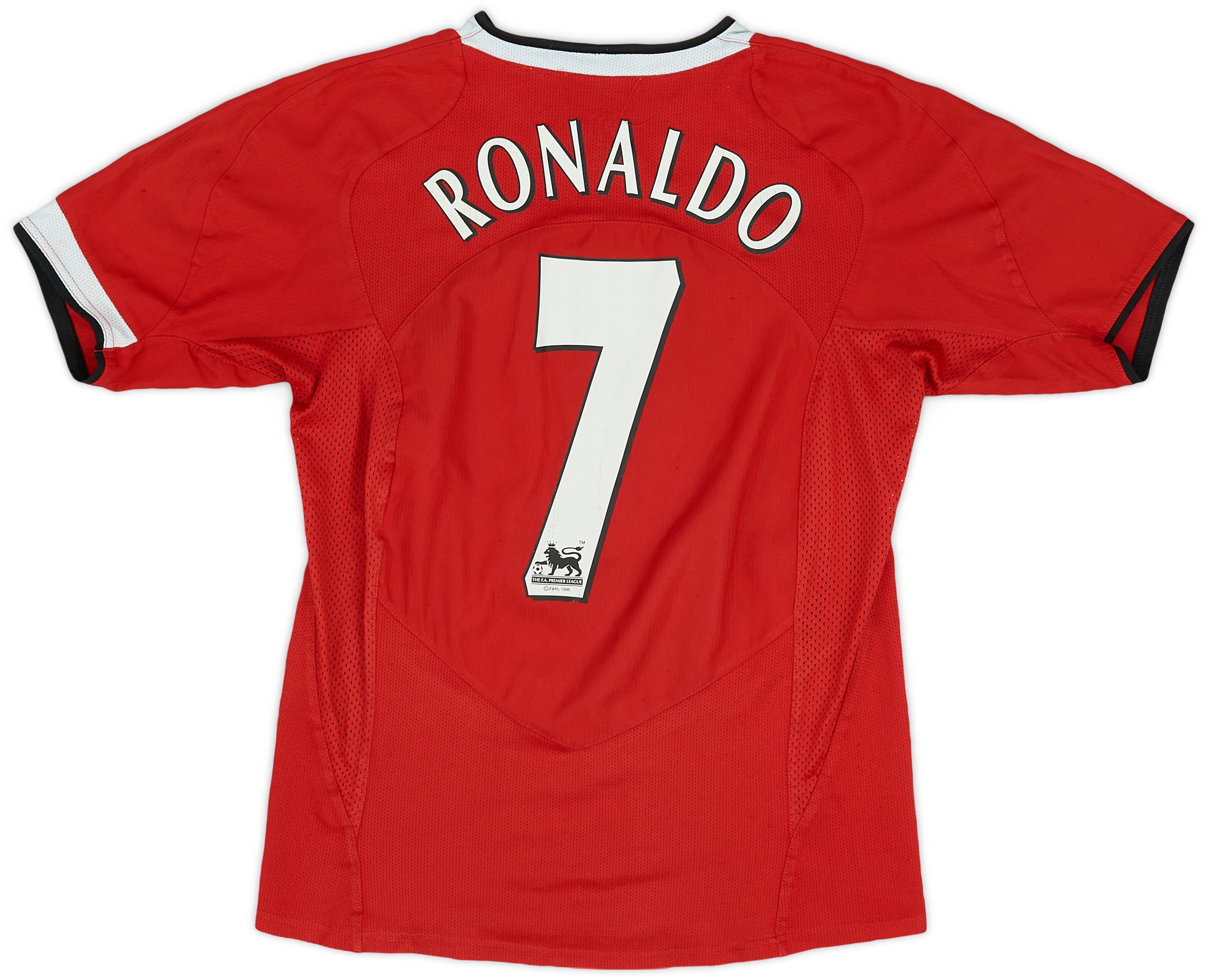 2004-05 Manchester United Home Shirt Ronaldo #7 - 7/10 - (L.Boys)