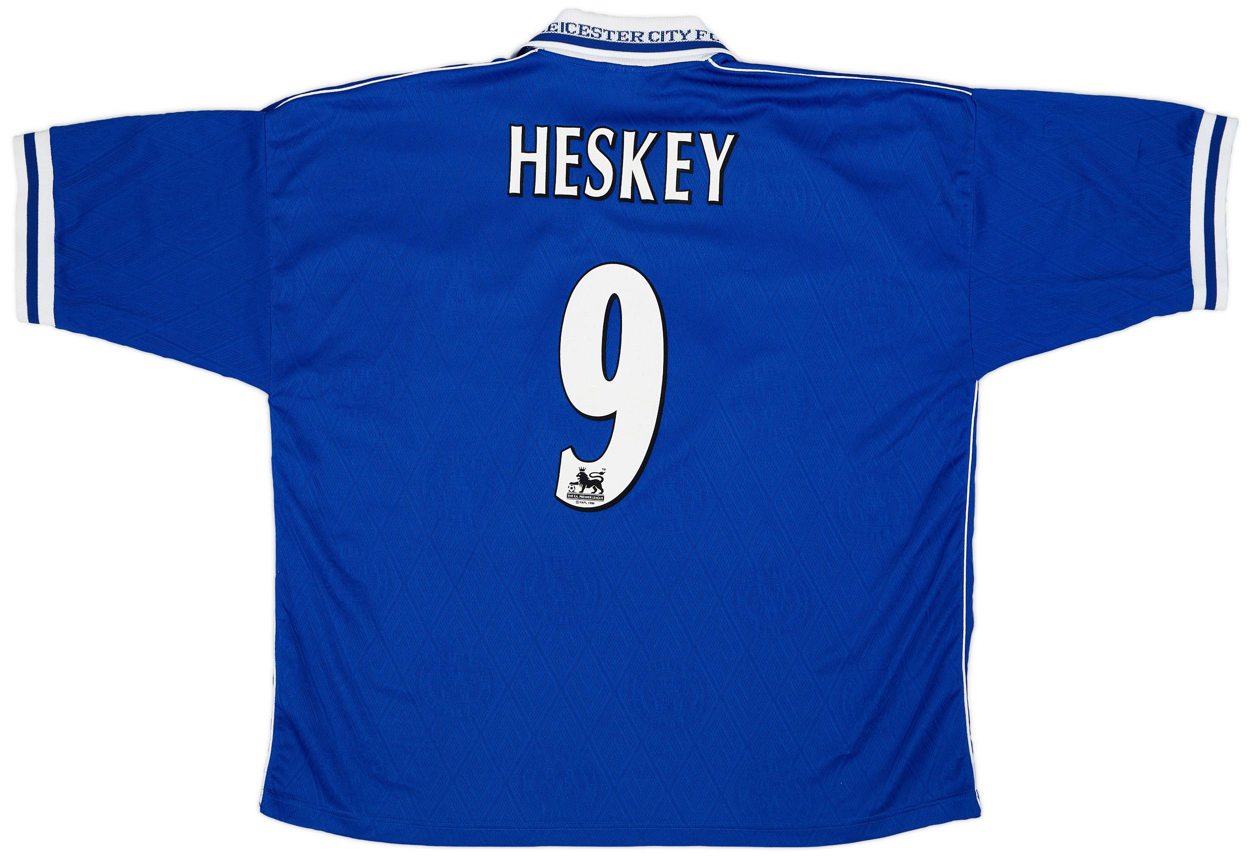1998-00 Leicester Home Shirt Heskey #9 - 7/10 - (XXL)
