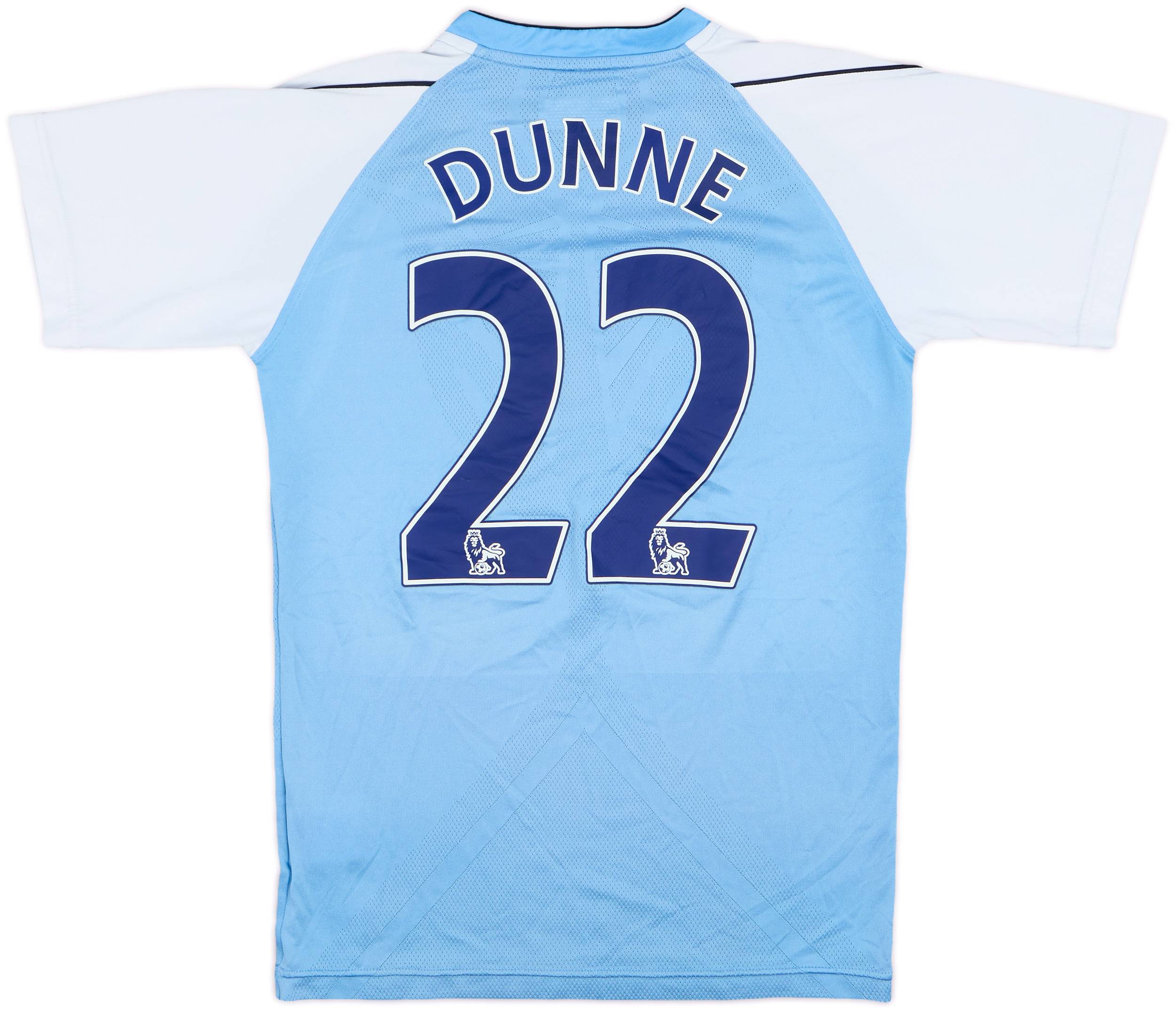 2006-07 Manchester City Home Shirt Dunne #22 - 6/10 - (XS)