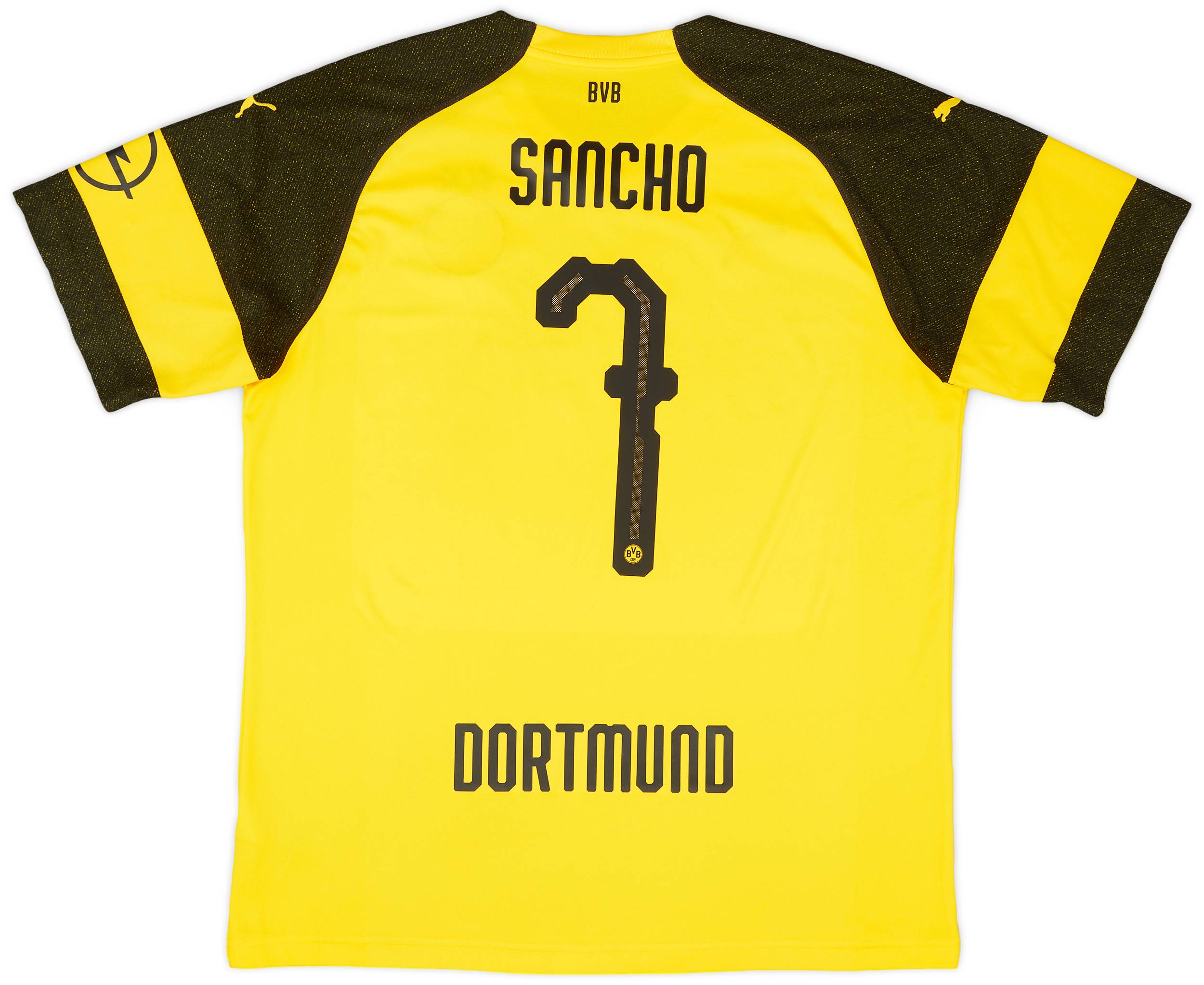 2018-19 Borussia Dortmund Home Shirt Sancho #7 - 9/10 - (XL)