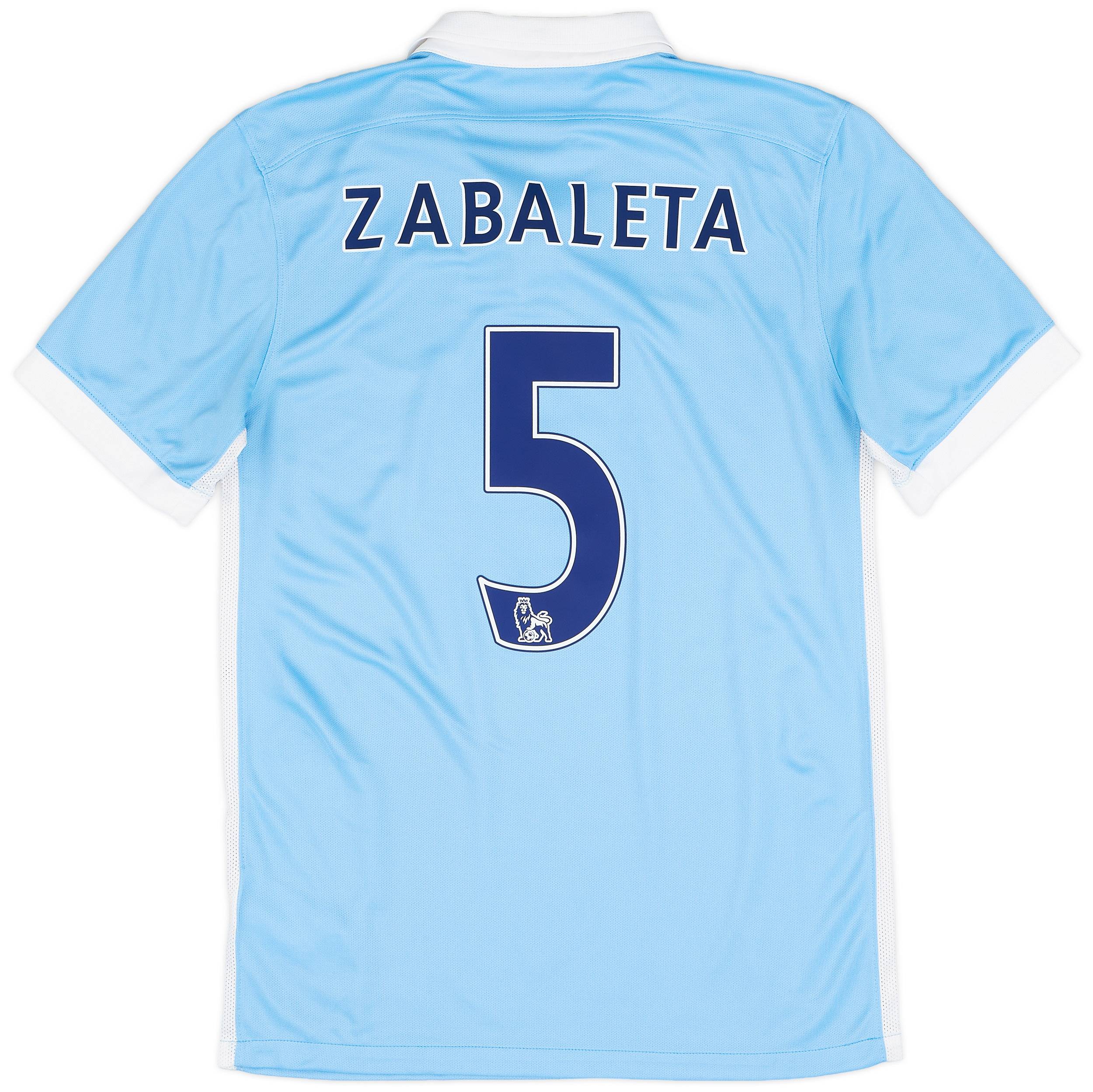 2015-16 Manchester City Home Shirt Zabaleta #5 - Excellent 9/10 - (S)