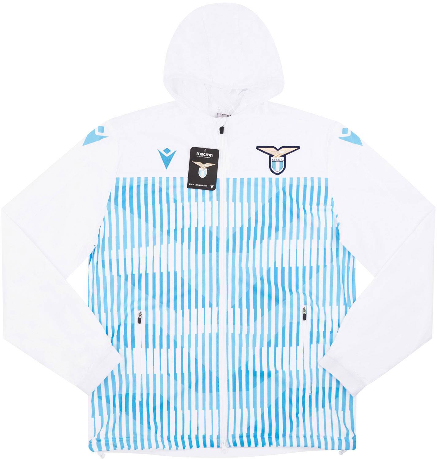 2019-20 Lazio Macron Hooded Anthem Jacket - NEW