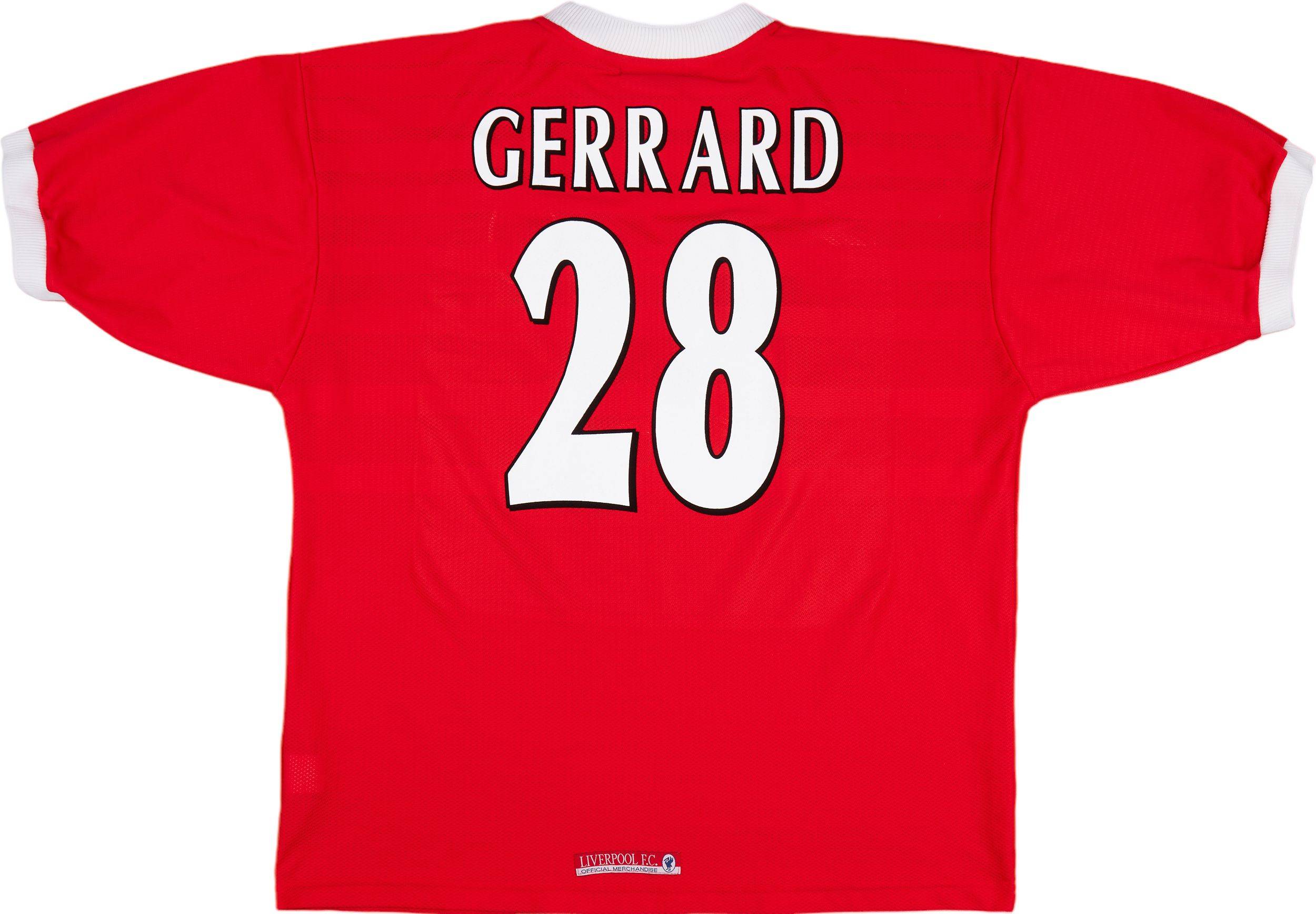 1998-00 Liverpool Home Shirt Gerrard #28