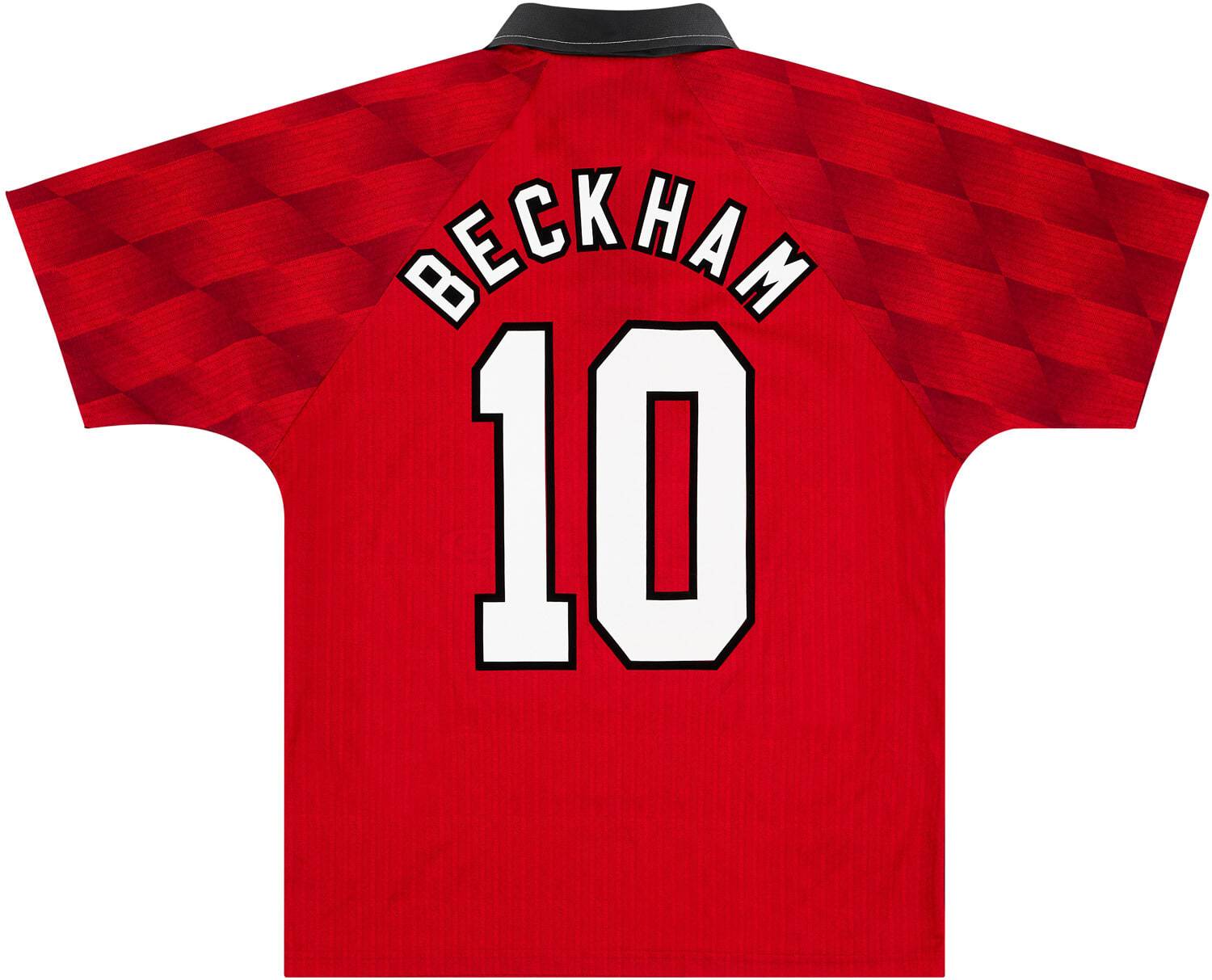 1996-98 Manchester United Home Shirt Beckham #10 - 6/10 - (XXL)