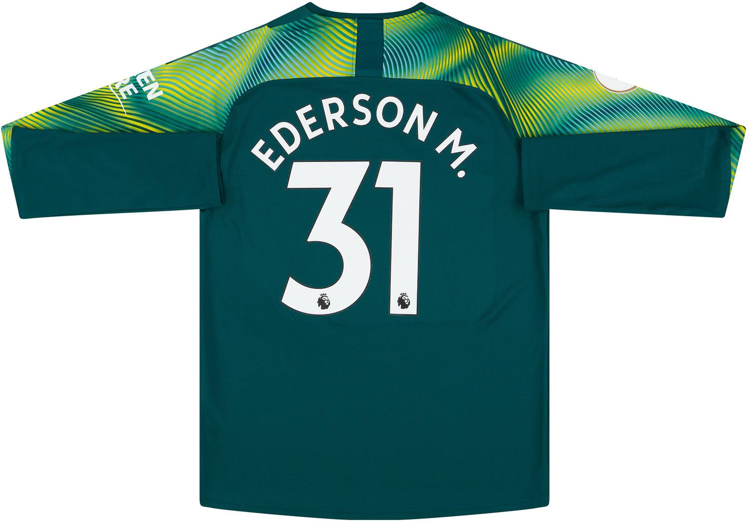 2019-20 Manchester City Match Issue GK Shirt Ederson M. #31