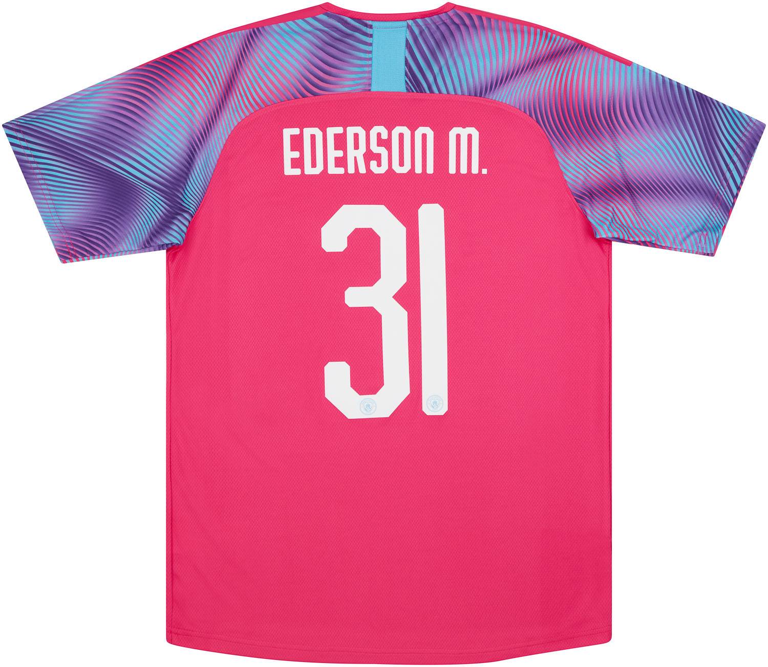 2019-20 Manchester City Player Issue GK S/S Shirt Ederson M. #31 - NEW