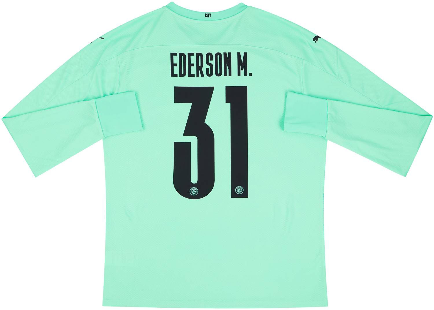2020-21 Manchester City Player Issue GK Away Shirt Ederson M. #31