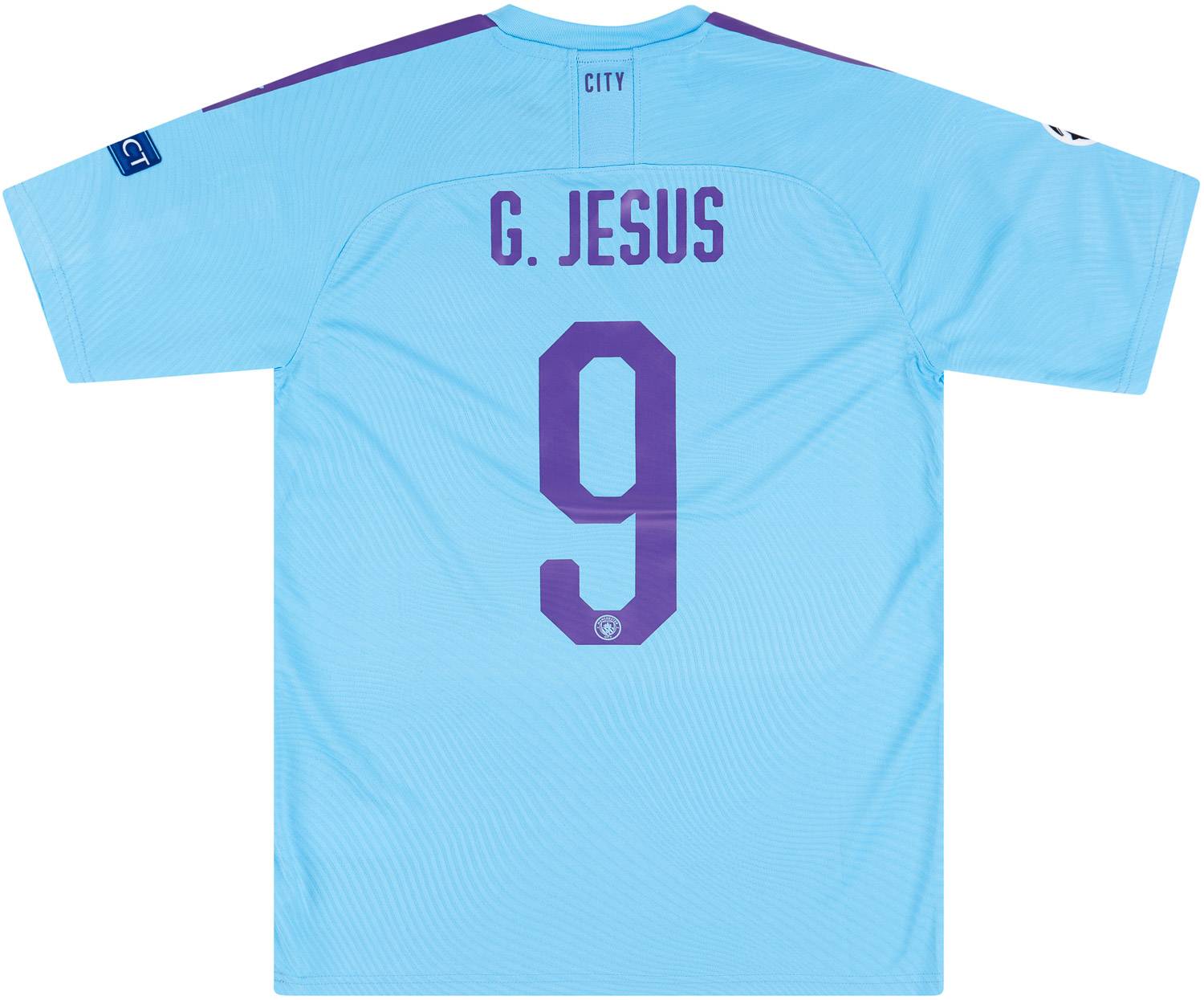2019-20 Manchester City Match Issue CL Home Shirt G. Jesus #9
