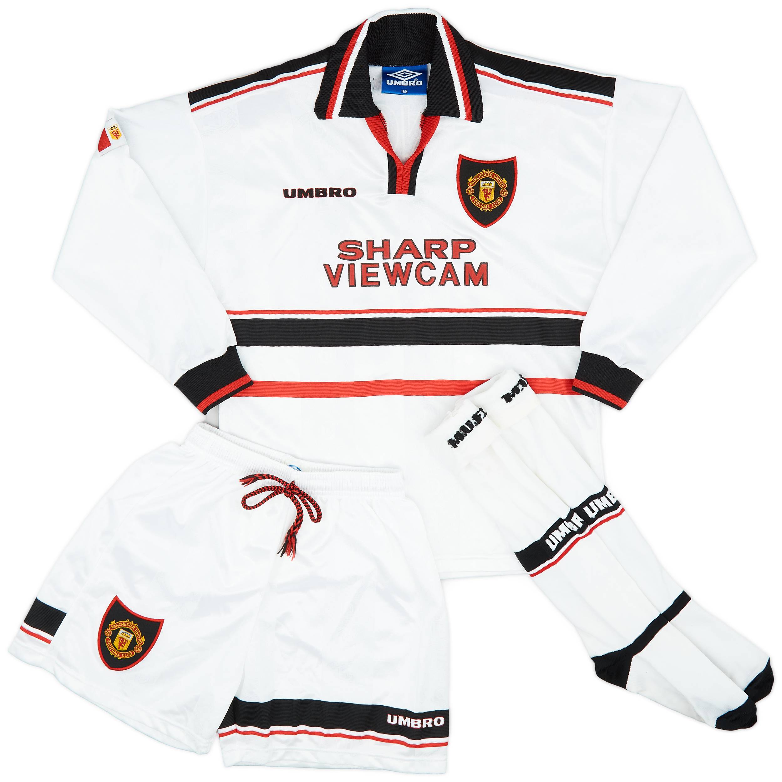 1997-99 Manchester United Away Kit Sheringham #10 - 9/10 - (L.Boys)