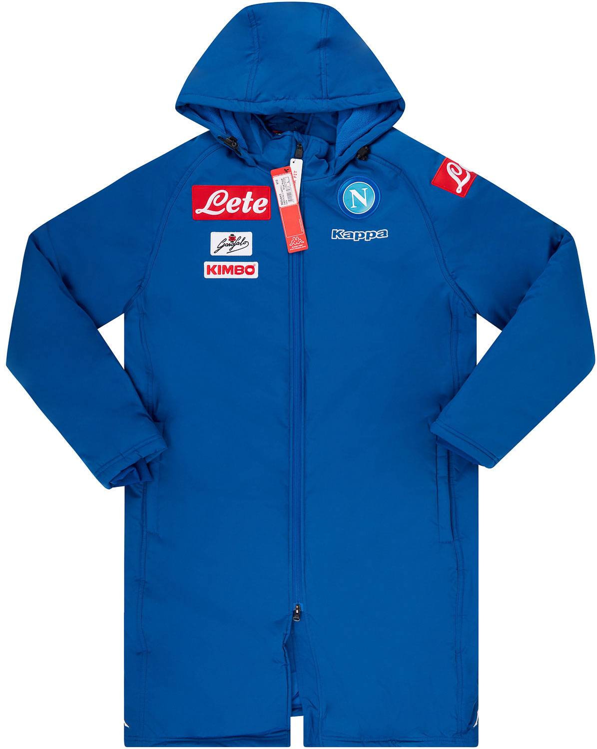 2018-19 Napoli Kappa Long Padded Bench Jacket - NEW
