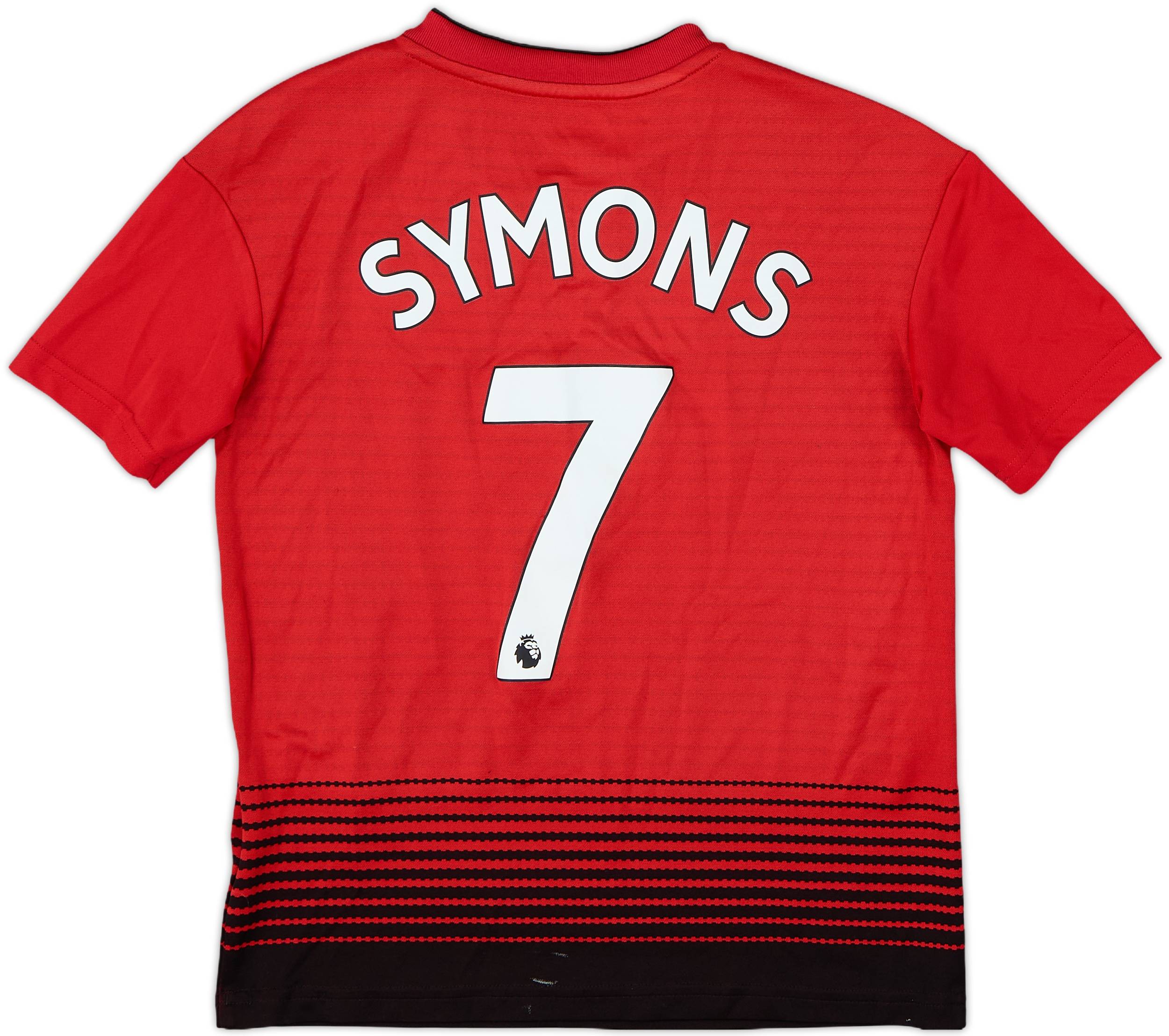 2018-19 Manchester United Home Shirt Symons #7 - 8/10 - (S.Boys)