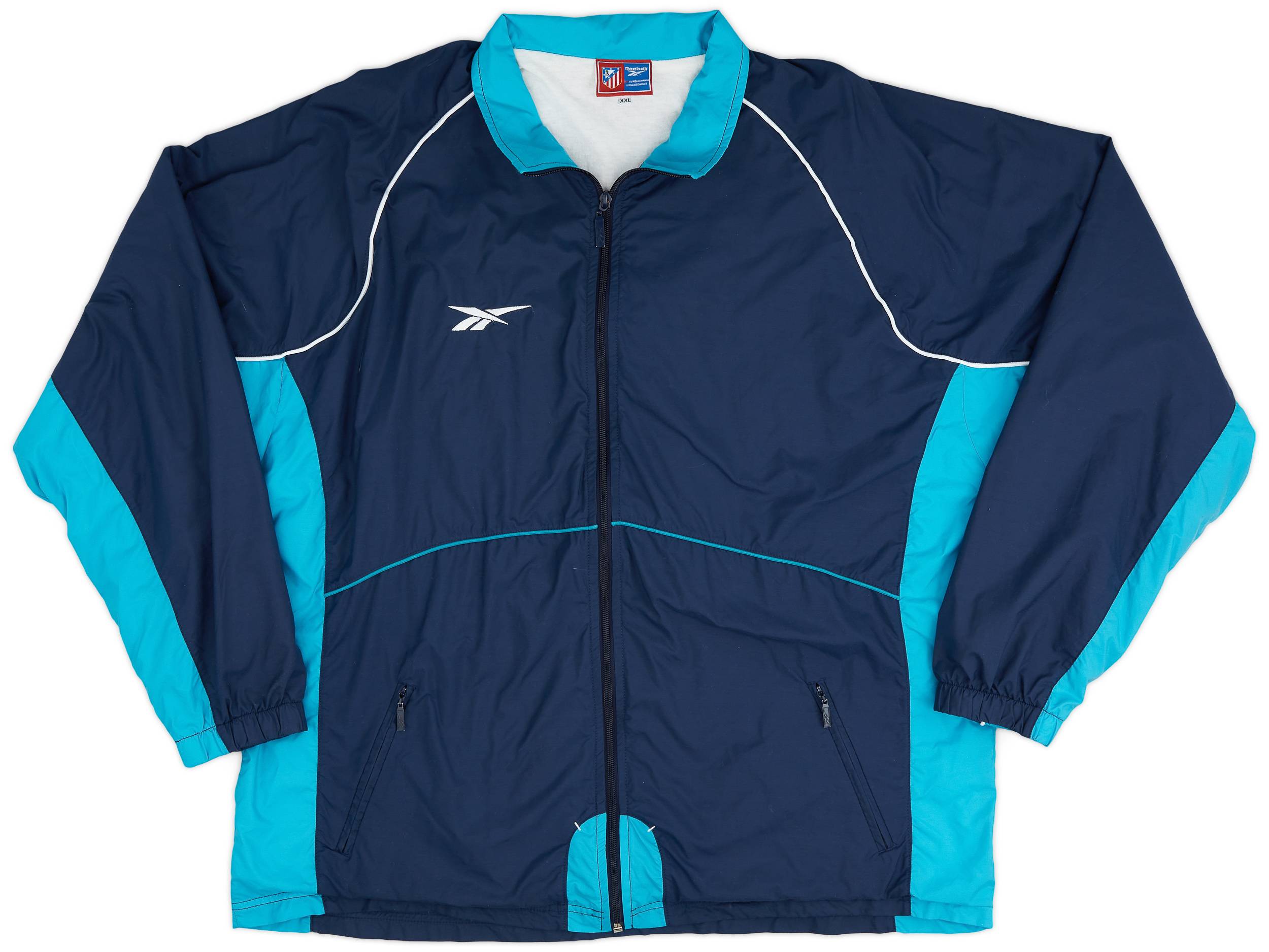 2000-01 Atletico Madrid Reebok Track Jacket - 9/10 - (XXL)