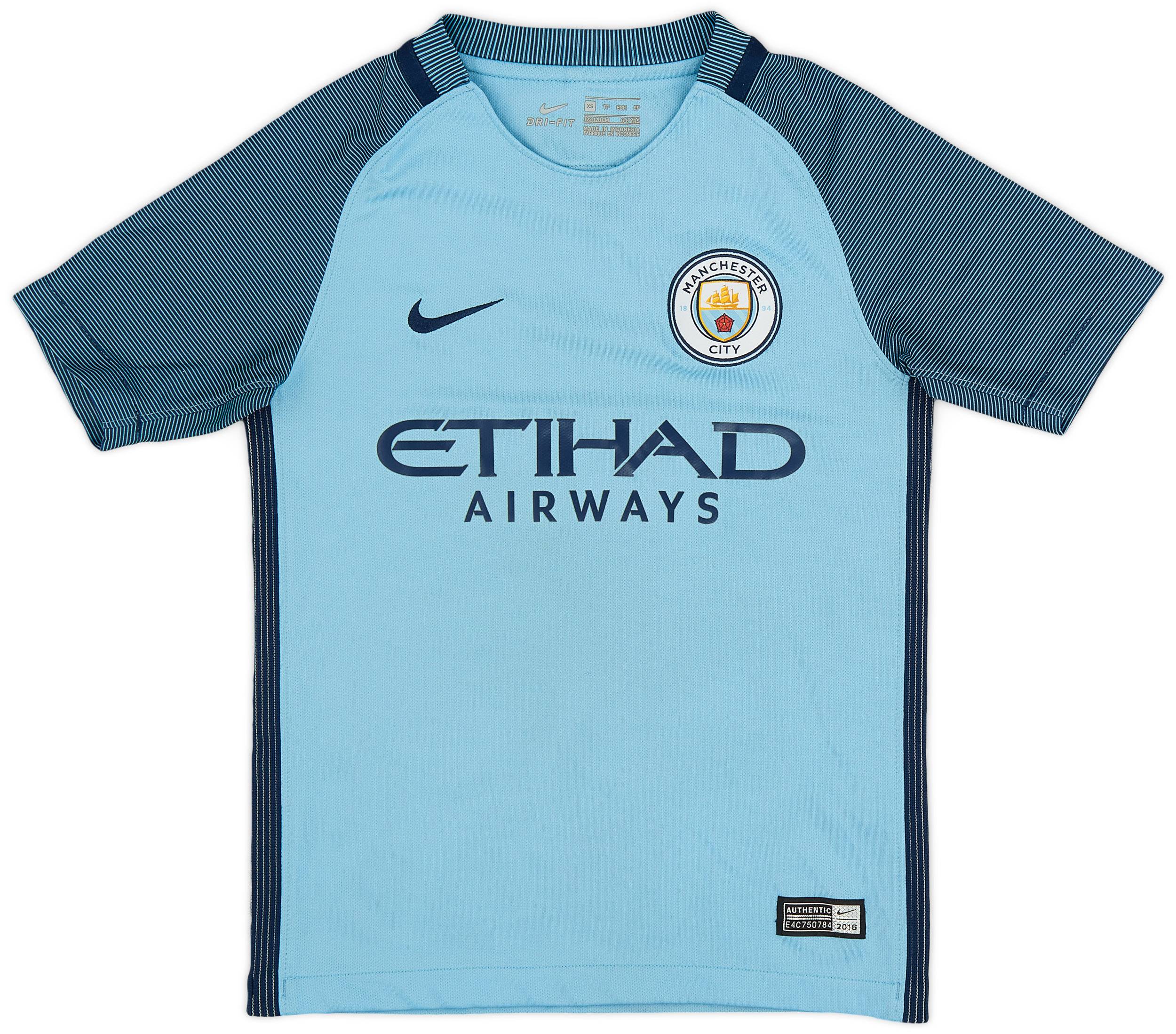 2016-17 Manchester City Home Shirt - 8/10 - (XS.Boys)