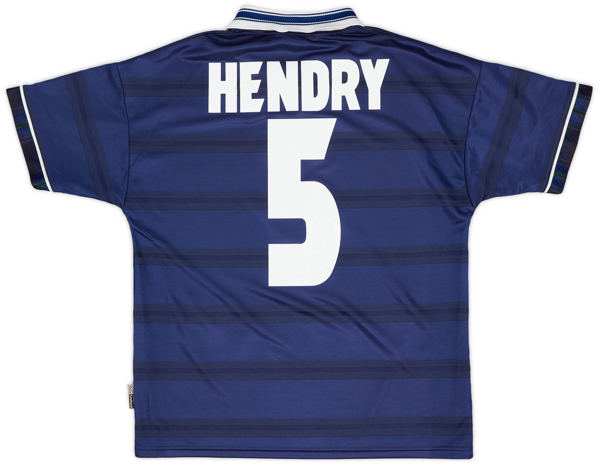 1998-00 Scotland Home Shirt Hendry #5 - 9/10 - (Y)