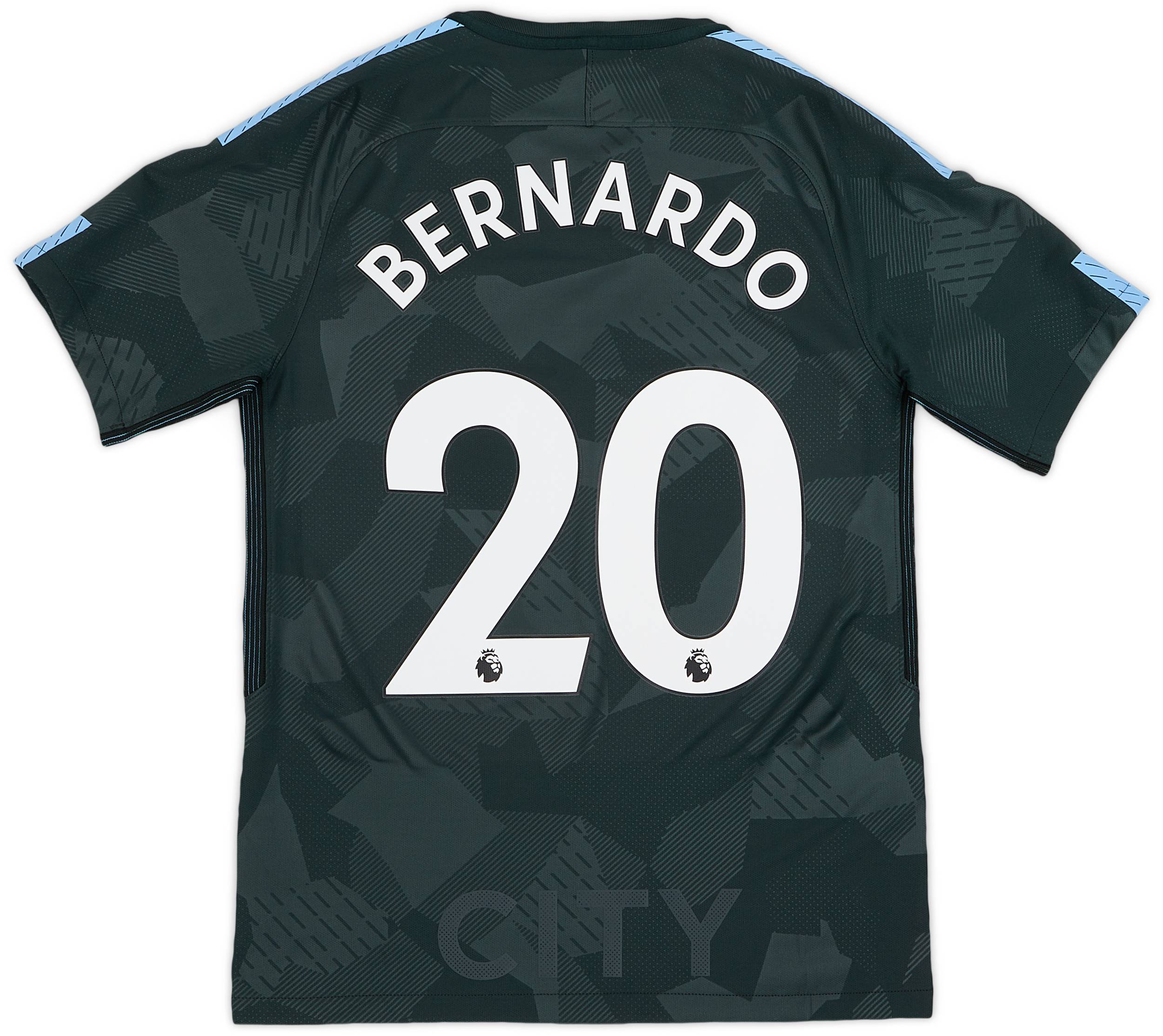 2017-18 Manchester City Third Shirt Bernardo #20 - 9/10 - (S)