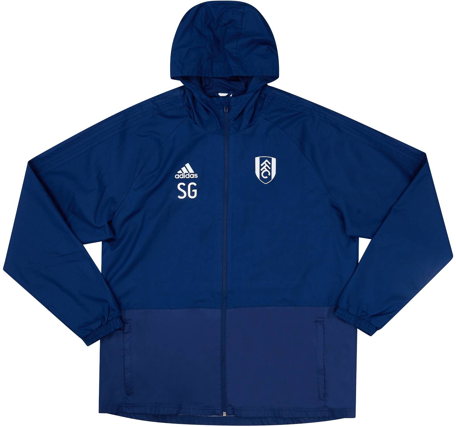 2018-19 Fulham adidas Staff Issue Hooded Rain Jacket SG - 8/10 - (XL)