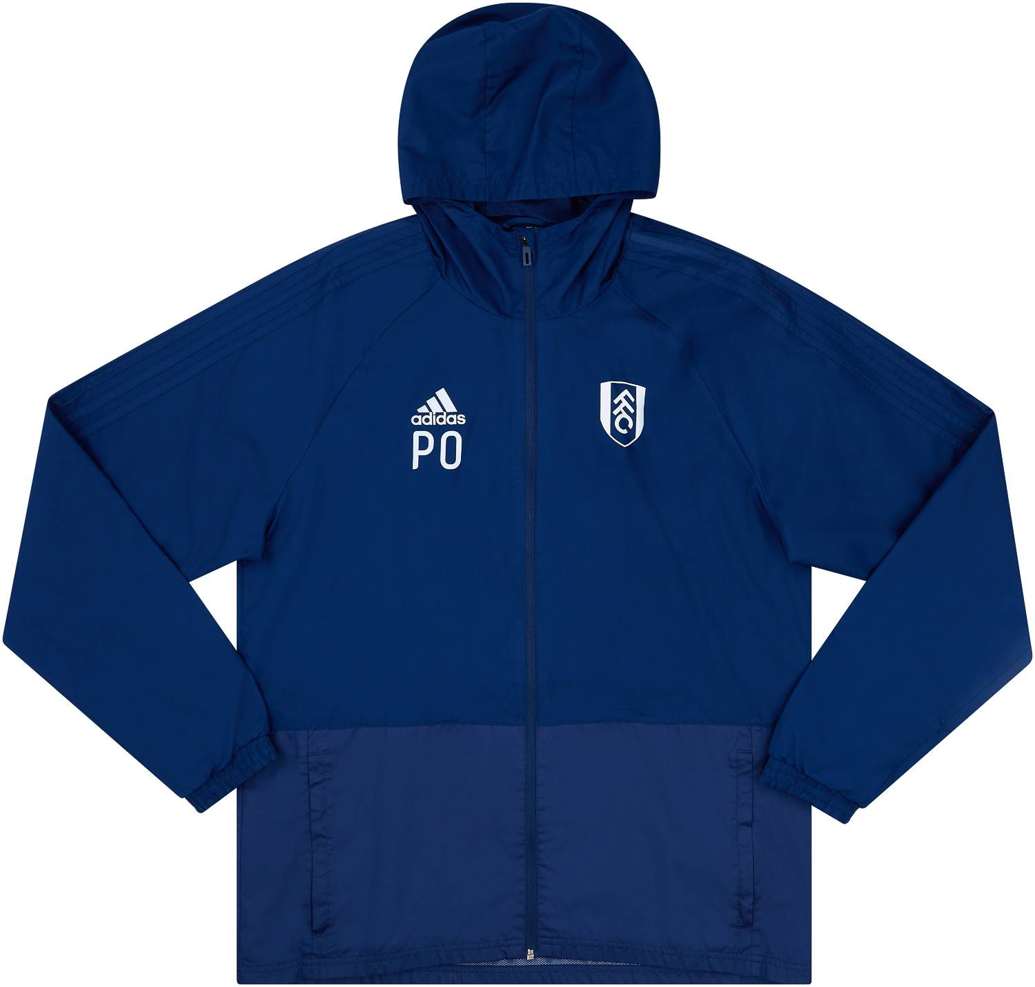 2018-19 Fulham adidas Staff Issue Hooded Rain Jacket PO - 9/10 - (L)