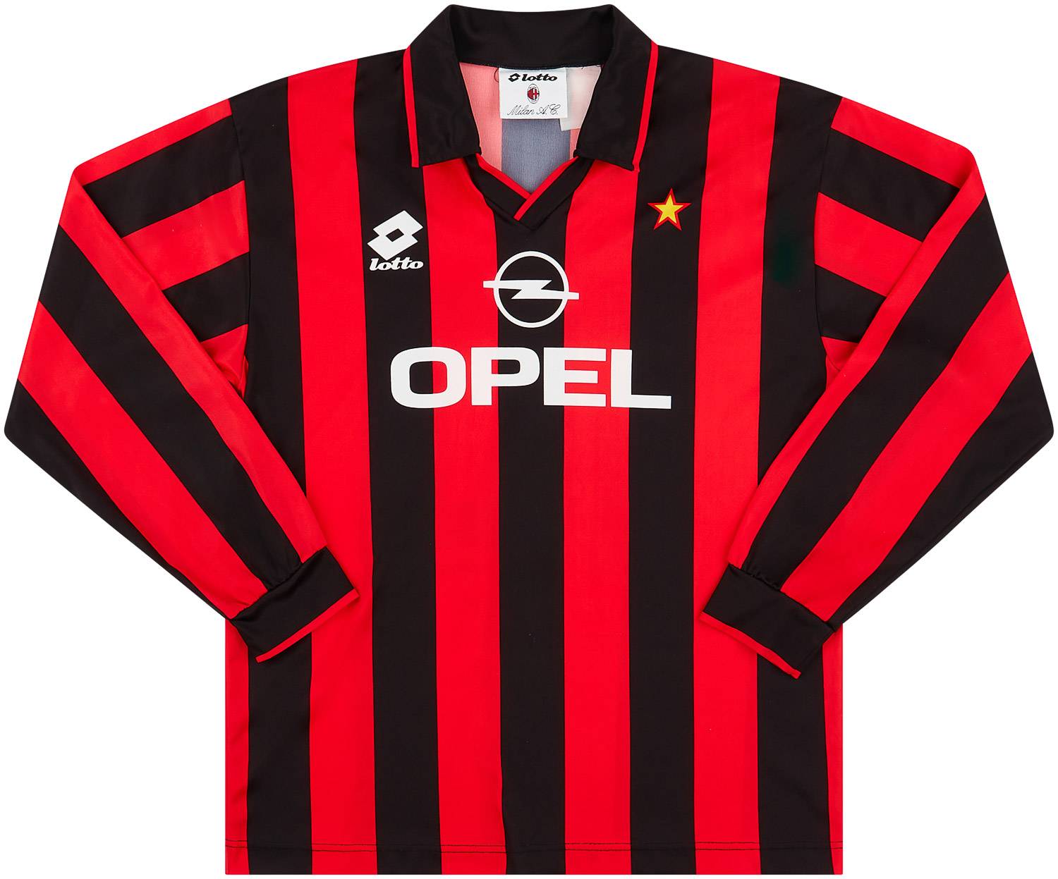 1994-95 AC Milan Basic Home L/S Shirt - Good 5/10 - (M)