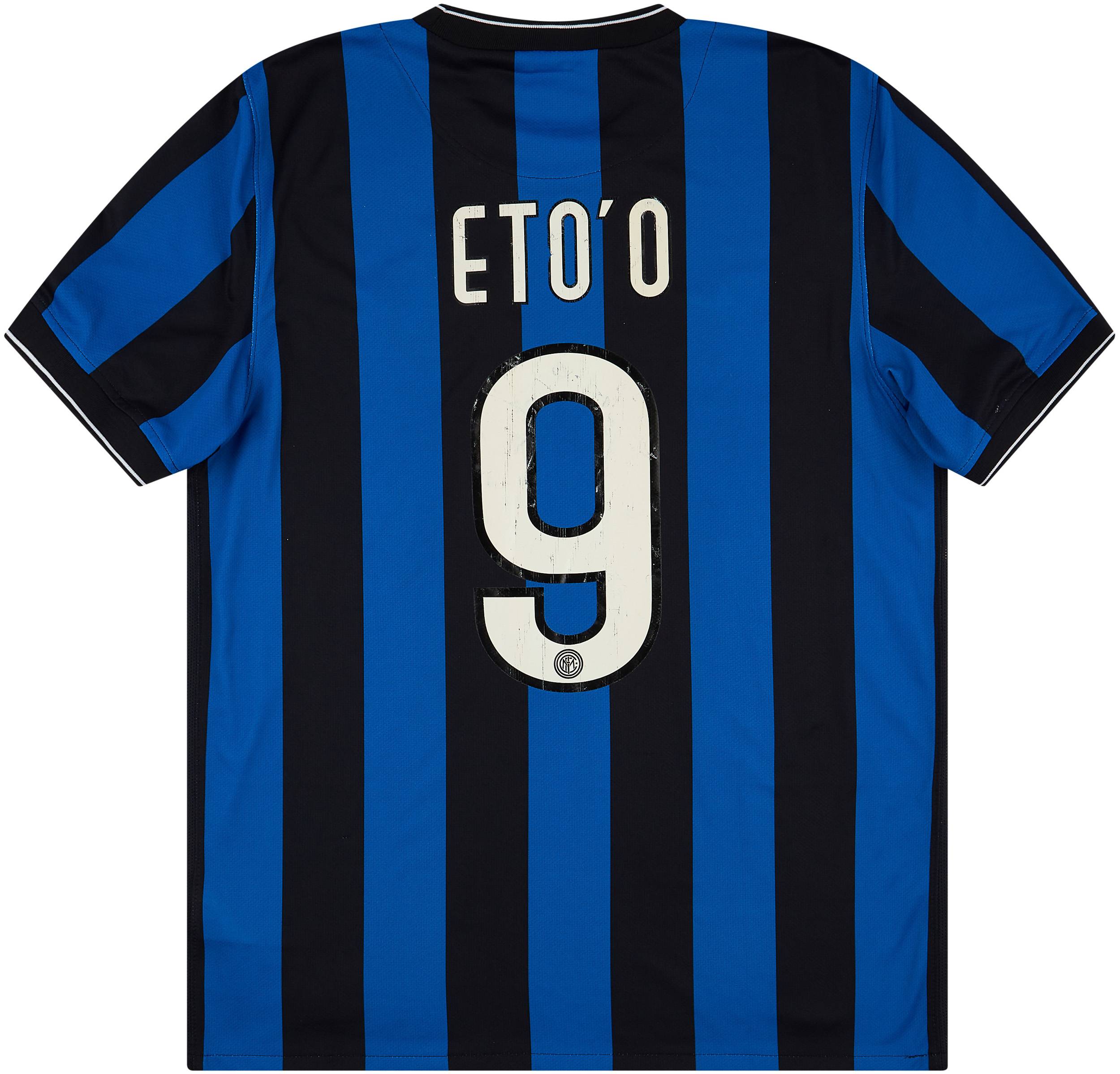 2009-10 Inter Milan Home Shirt Eto'o #9 - Good 5/10 - (L)