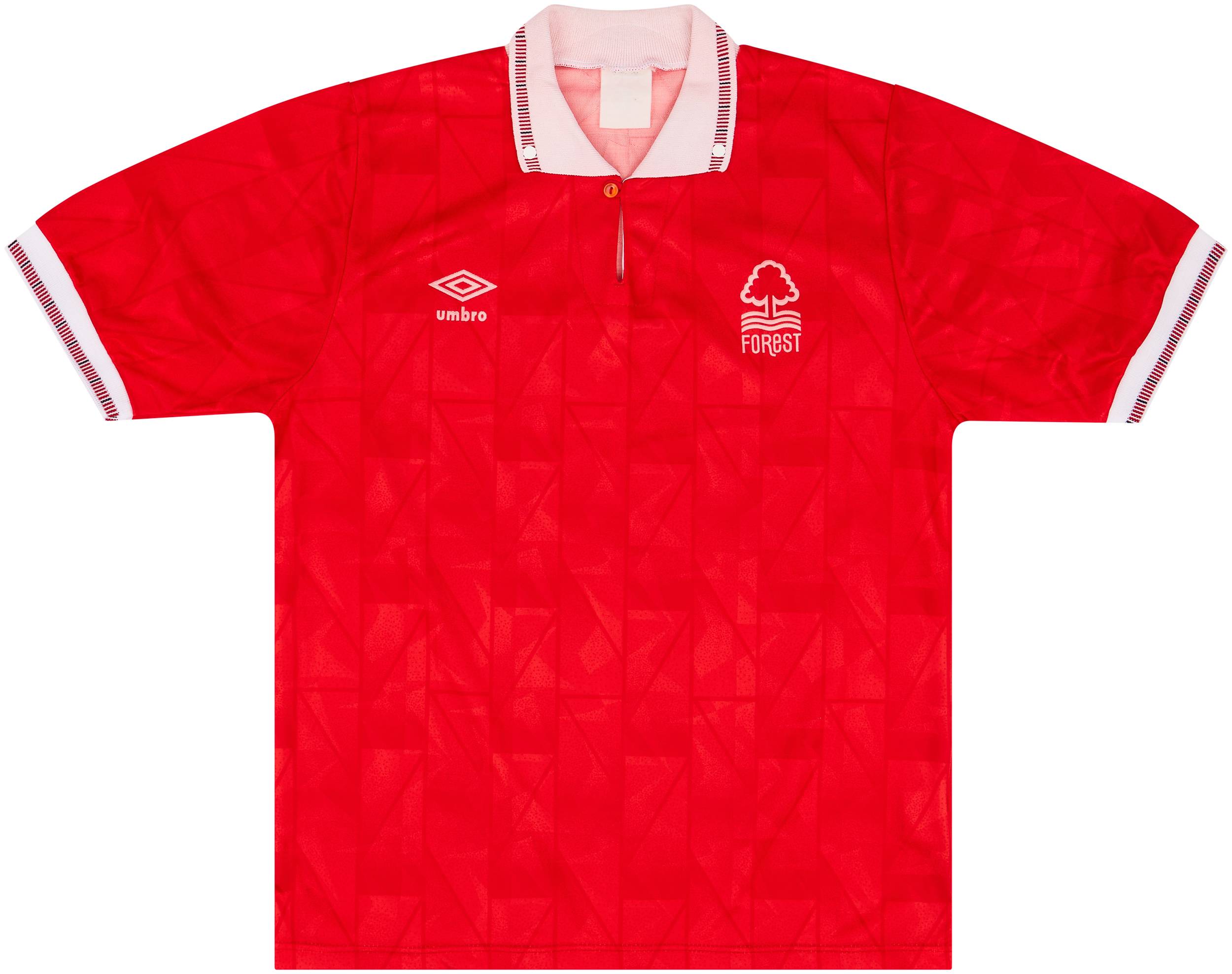 1990-92 Nottingham Forest Home Shirt - Excellent 8/10 - (L)