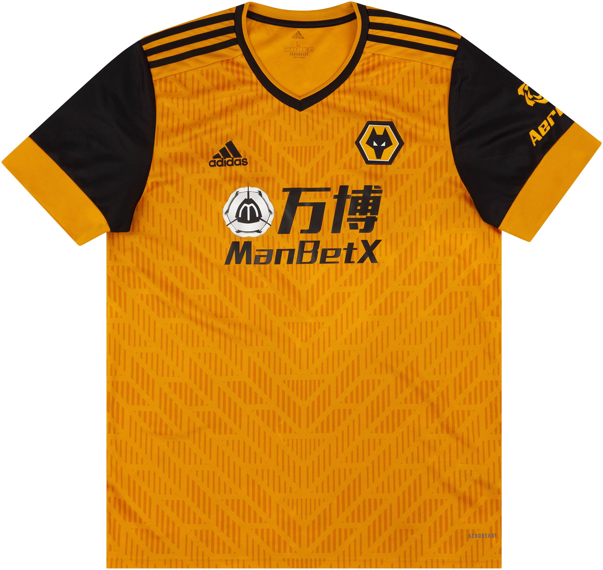 2020-21 Wolves Home Shirt - Excellent 8/10 - (L)