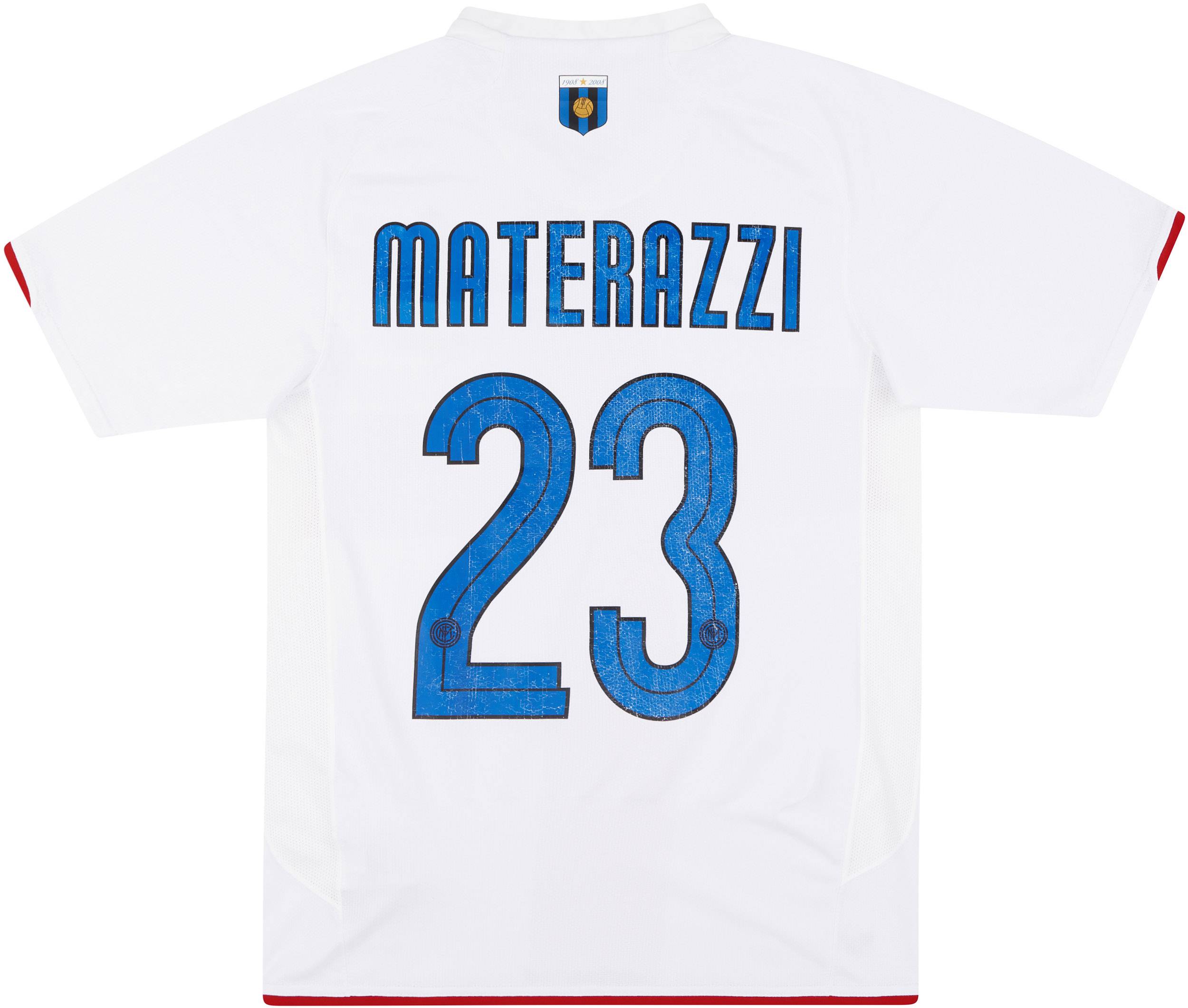2007-08 Inter Milan Centenary Away Shirt Materazzi #23 - Good 5/10 - (S)