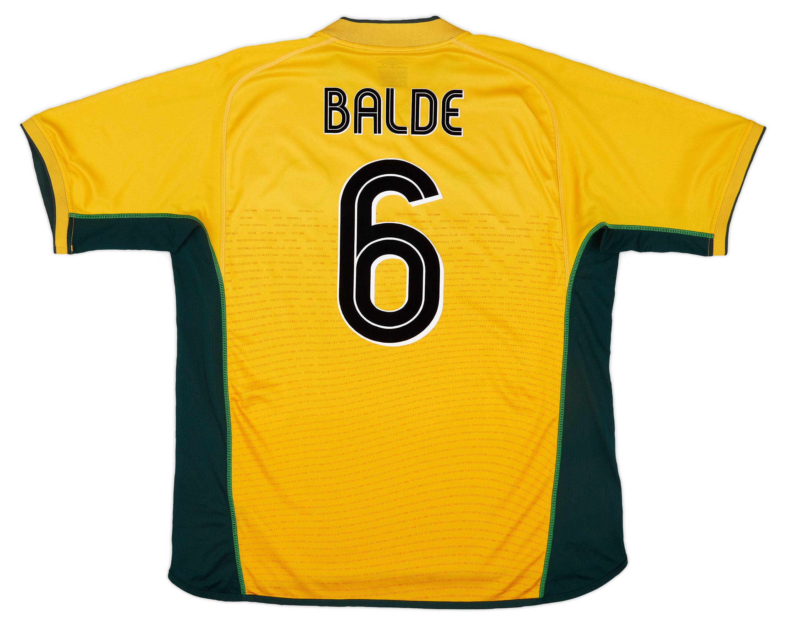 2002-03 Celtic Away Shirt Balde #6 - Excellent 8/10 - (XL)
