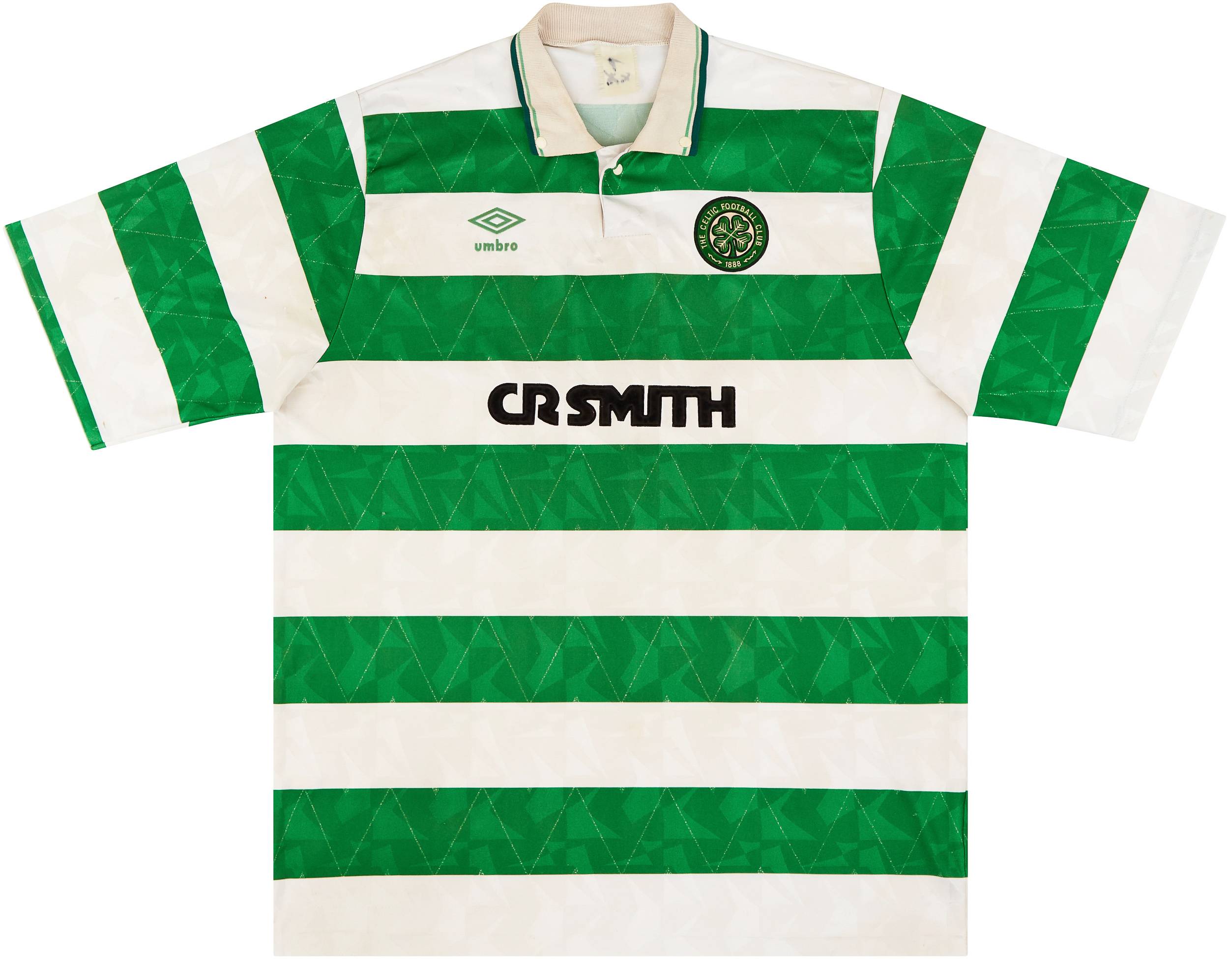1989-91 Celtic Home Shirt - 5/10 - (XL)