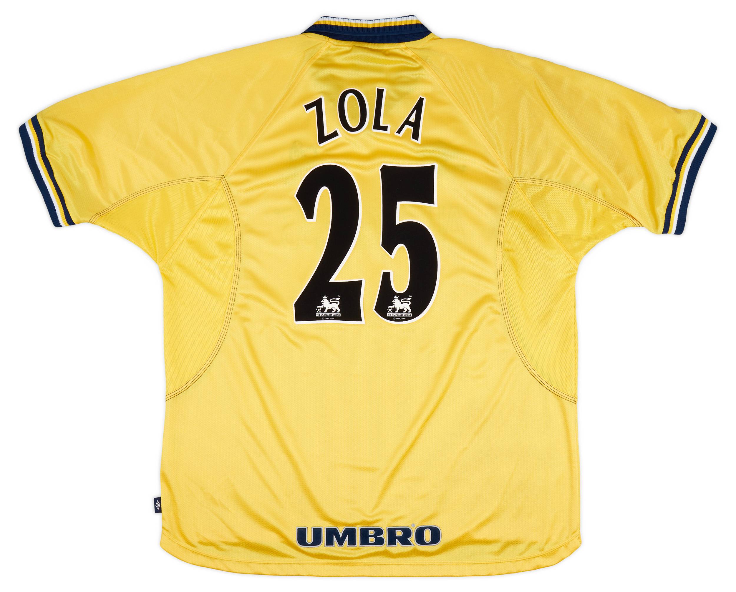 1998-00 Chelsea Third Shirt Zola #25 - Excellent 9/10 - (XXL)