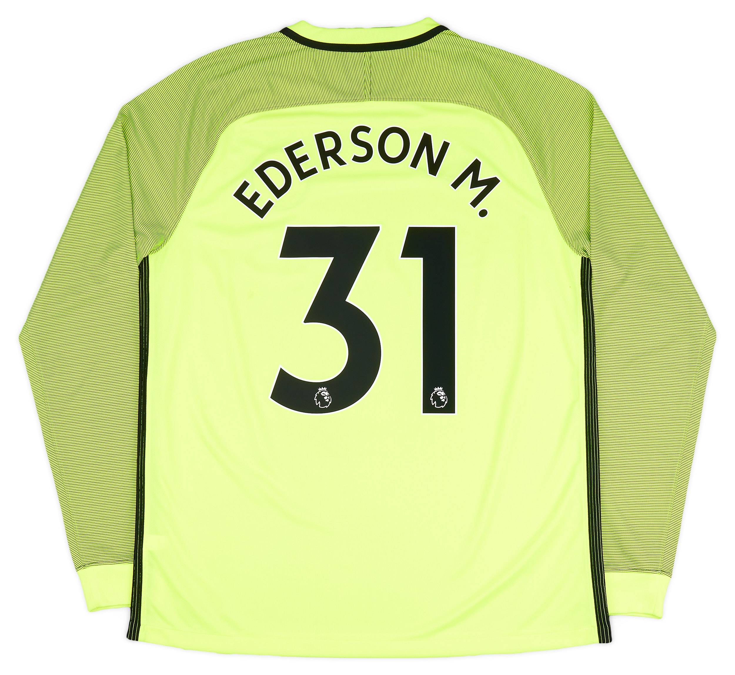 2016-17 Manchester City GK Shirt Ederson M. #31 - 9/10 - (L)