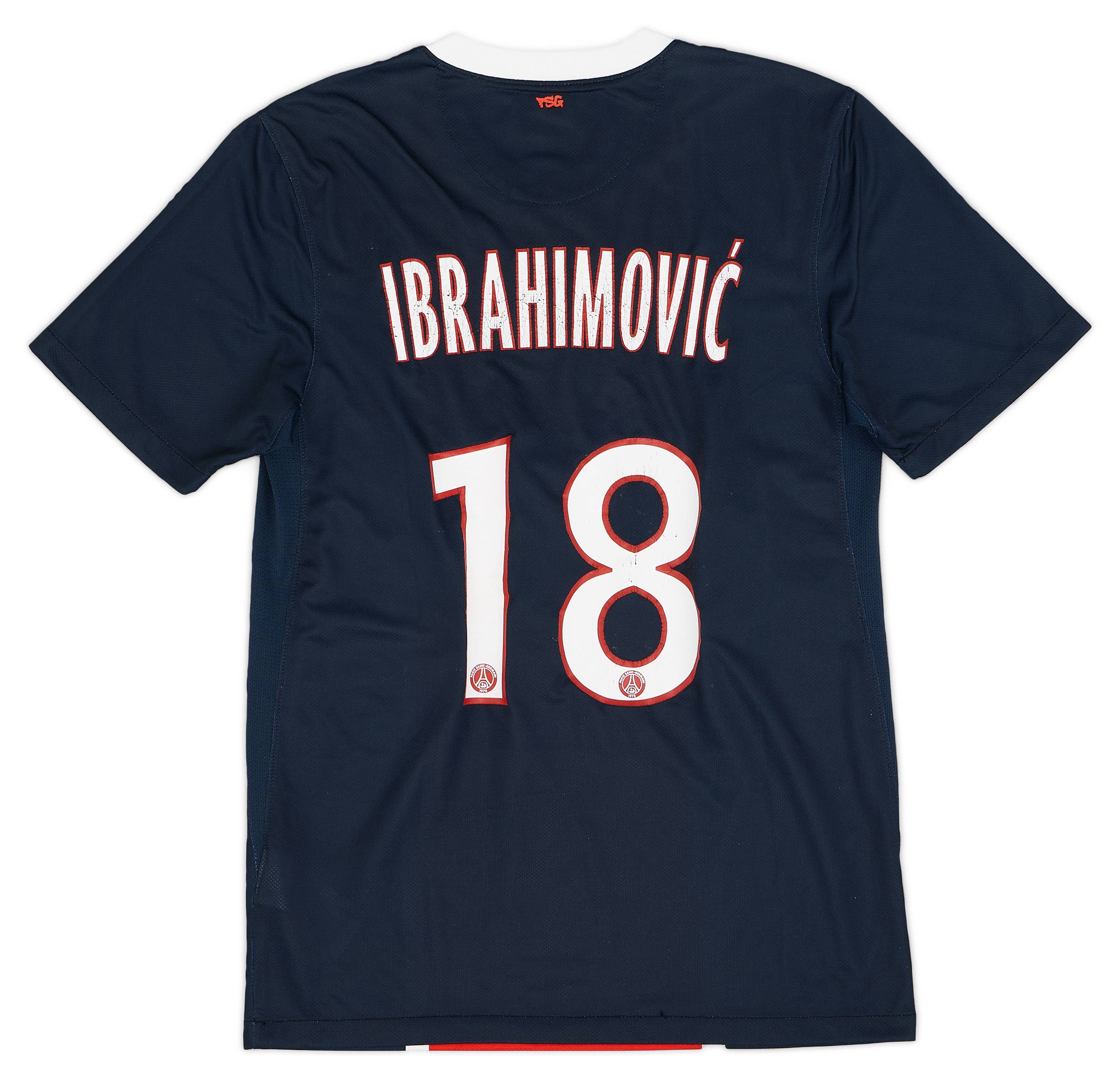 2011-12 Paris Saint-Germain Home Shirt Ibrahimovic #18 - 6/10 - (S)