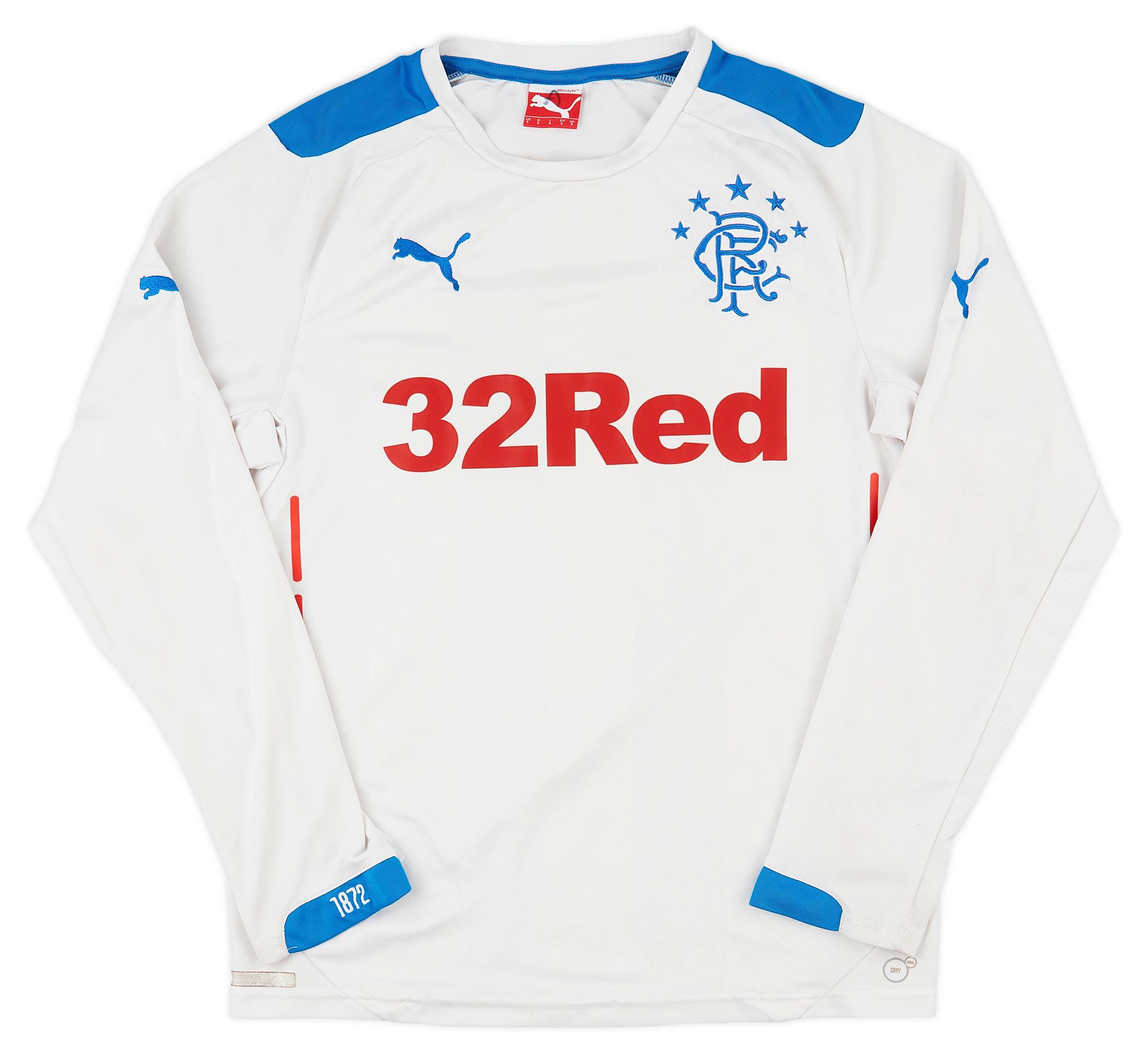 2014-15 Rangers Away L/S Shirt - 6/10 - (S)
