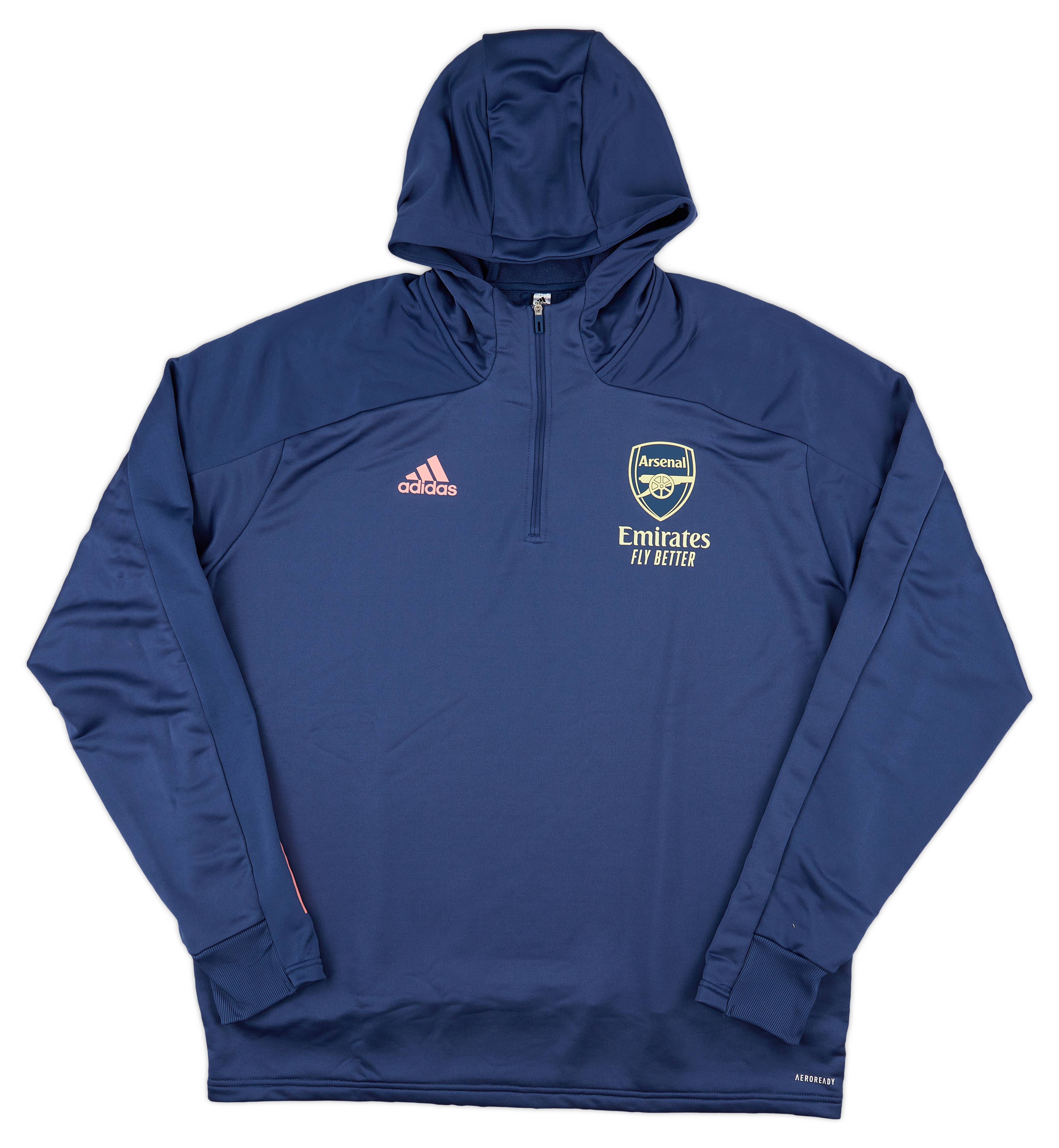 2020-21 Arsenal adidas Hooded 1/2-Zip - Mint 10/10 - (XXL)