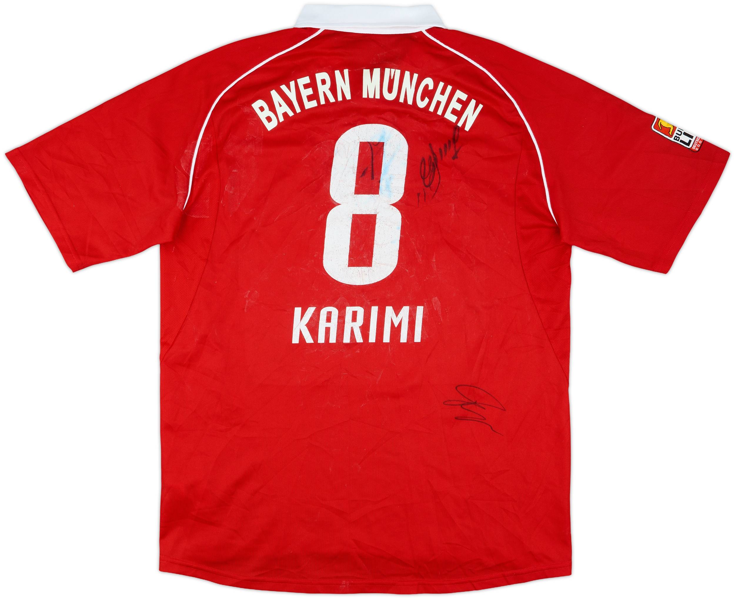 2005-06 Bayern Munich Squad Signed Home Shirt Karimi #8 - 5/10 - (L)