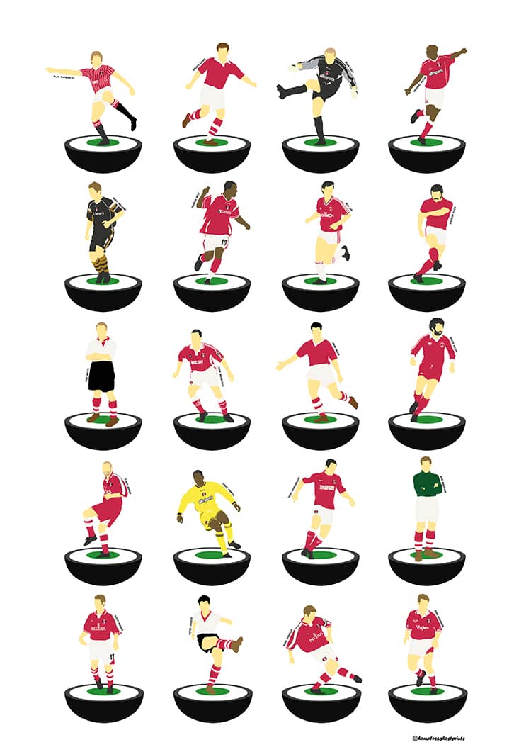 1934-2014 Charlton Subbuteo A3 Print/Poster