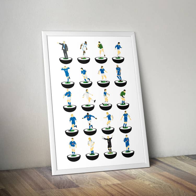 1958-2020 Leicester Subbuteo A3 Print/Poster