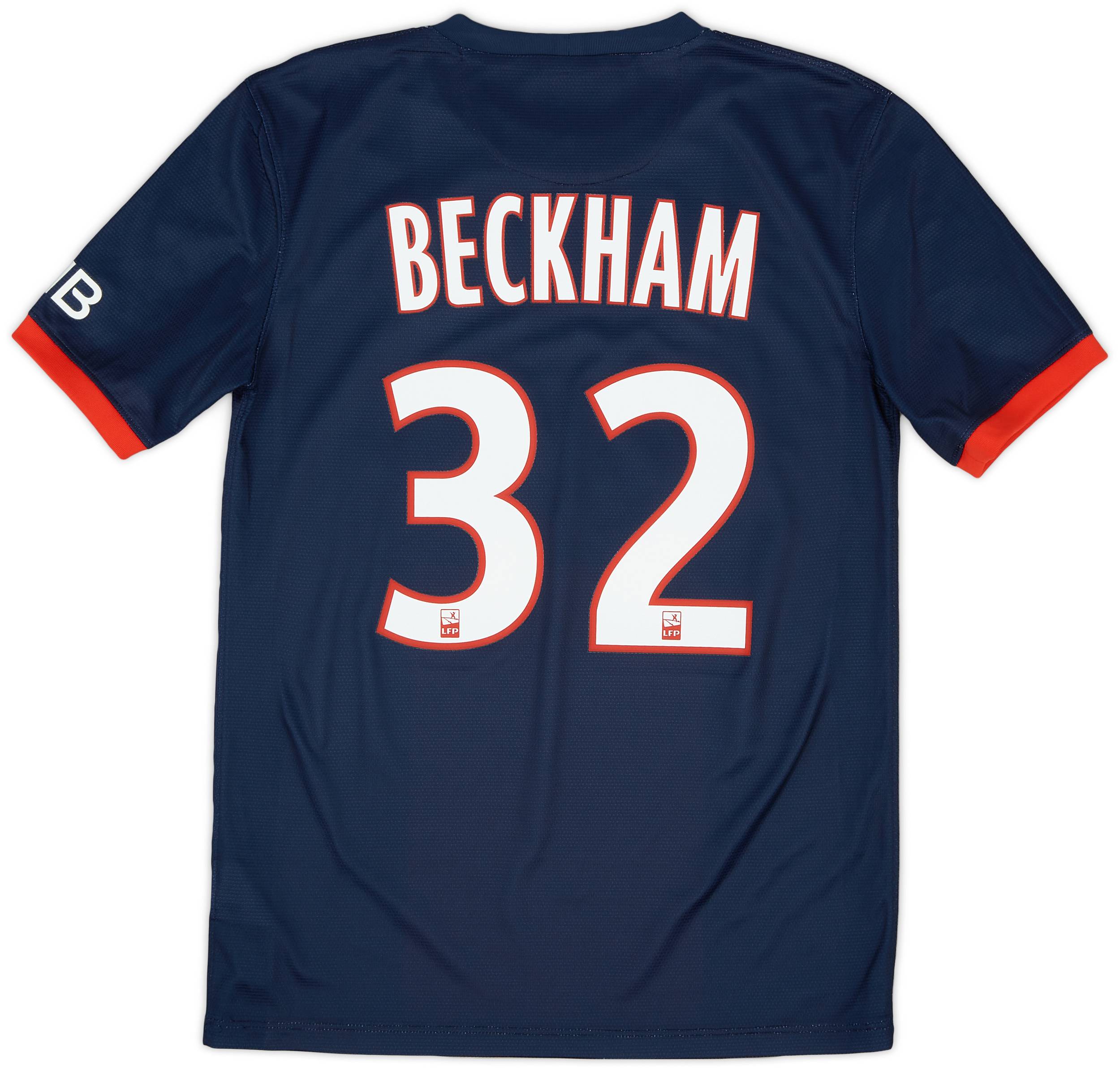 2013-14 Paris Saint-Germain Home Shirt Beckham #32 - 9/10 - (S)