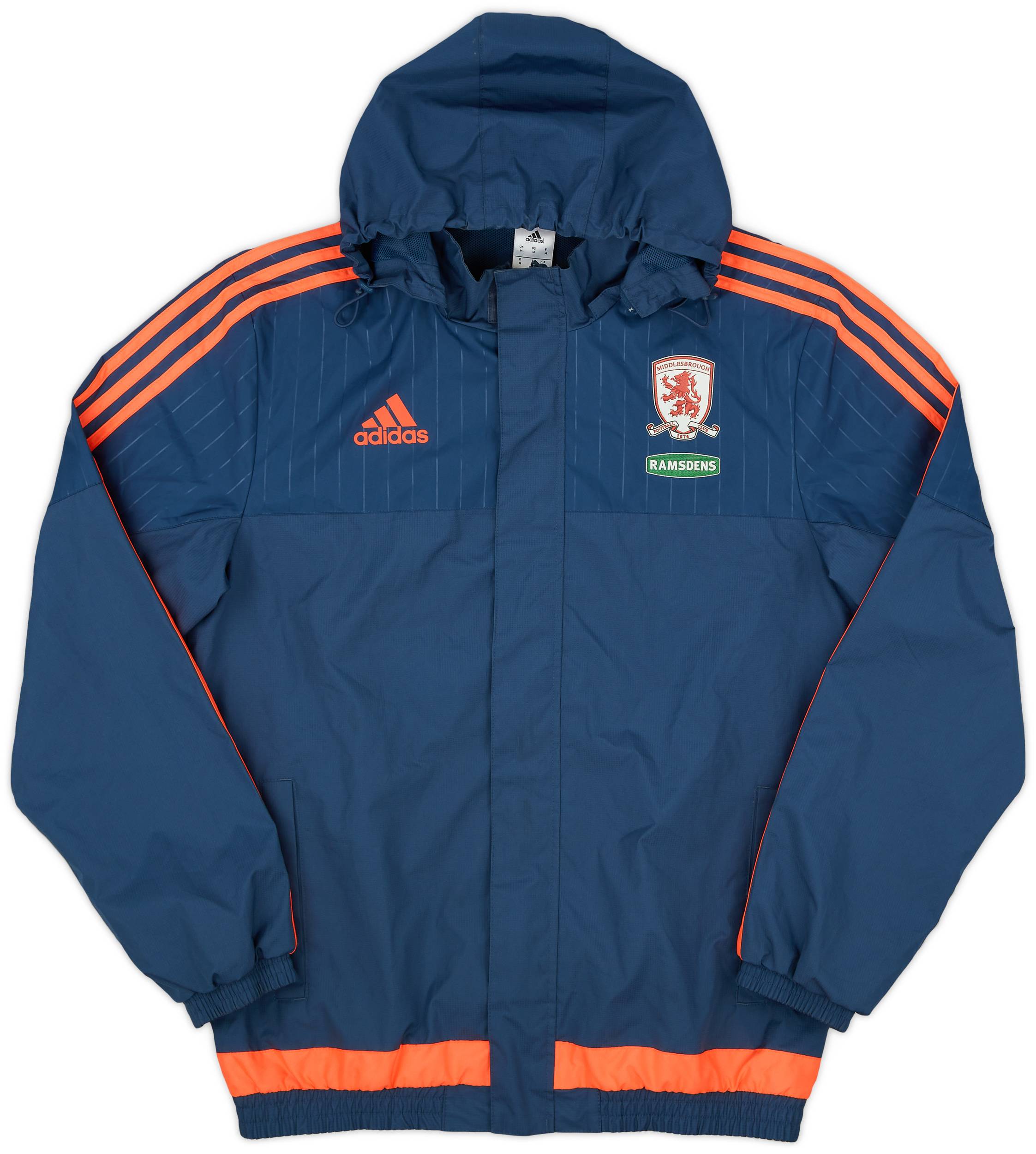 2015-16 Middlesbrough adidas Hooded Track Jacket - 9/10 - (M)