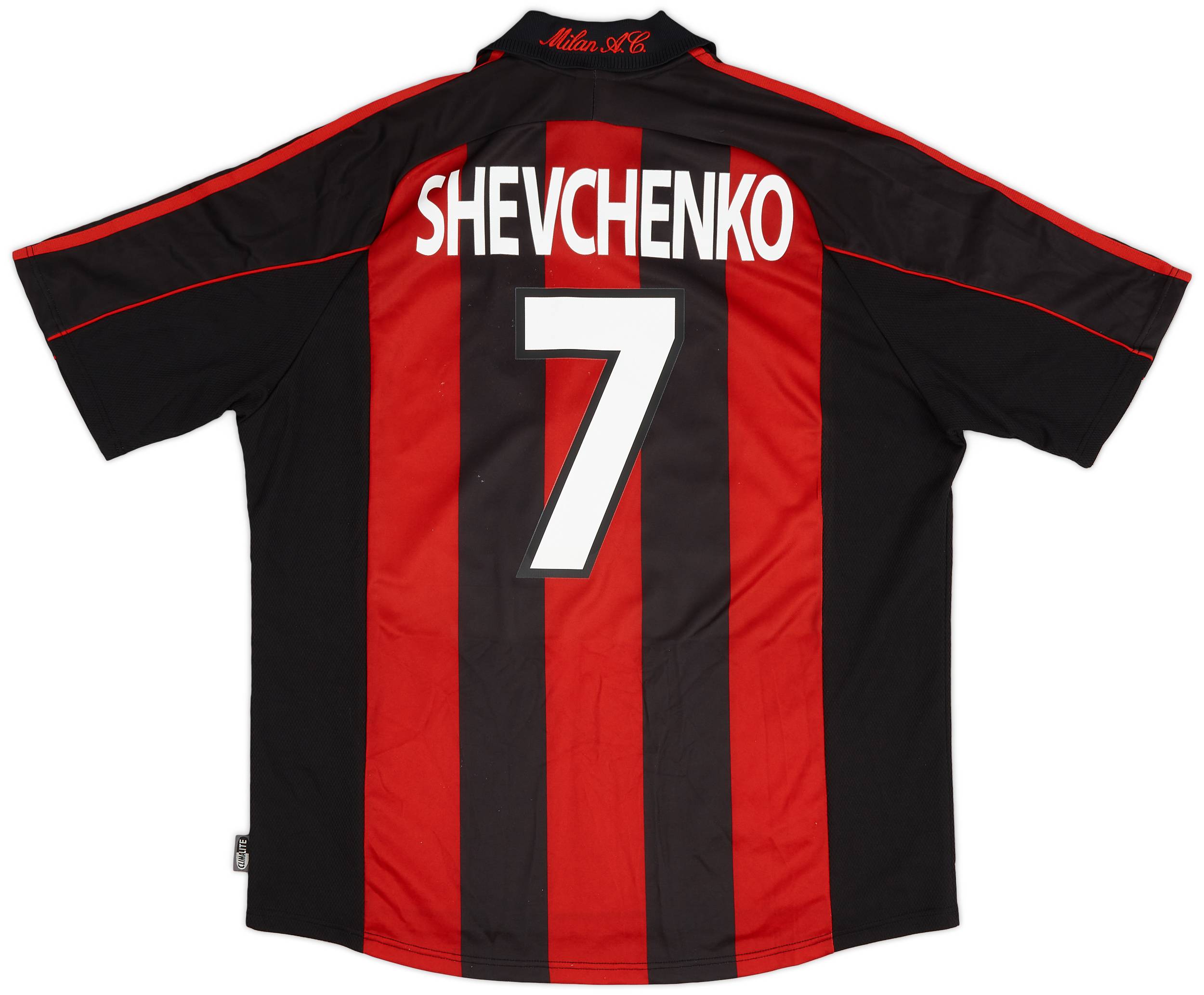 2000-02 AC Milan Home Shirt Shevchenko #7 - 8/10 - (XL)