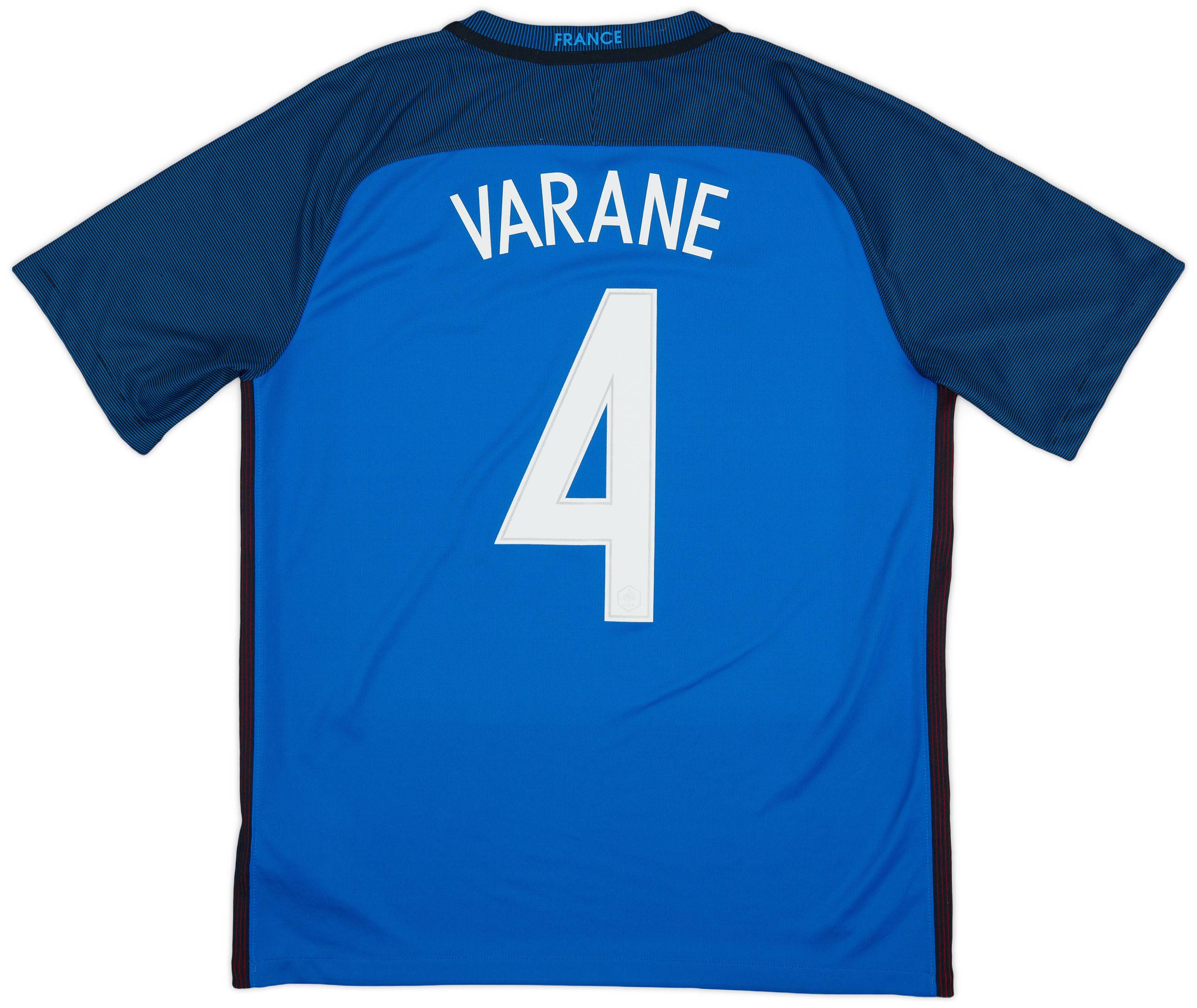2016-17 France Home Shirt Varane #4 - 10/10 - (L)