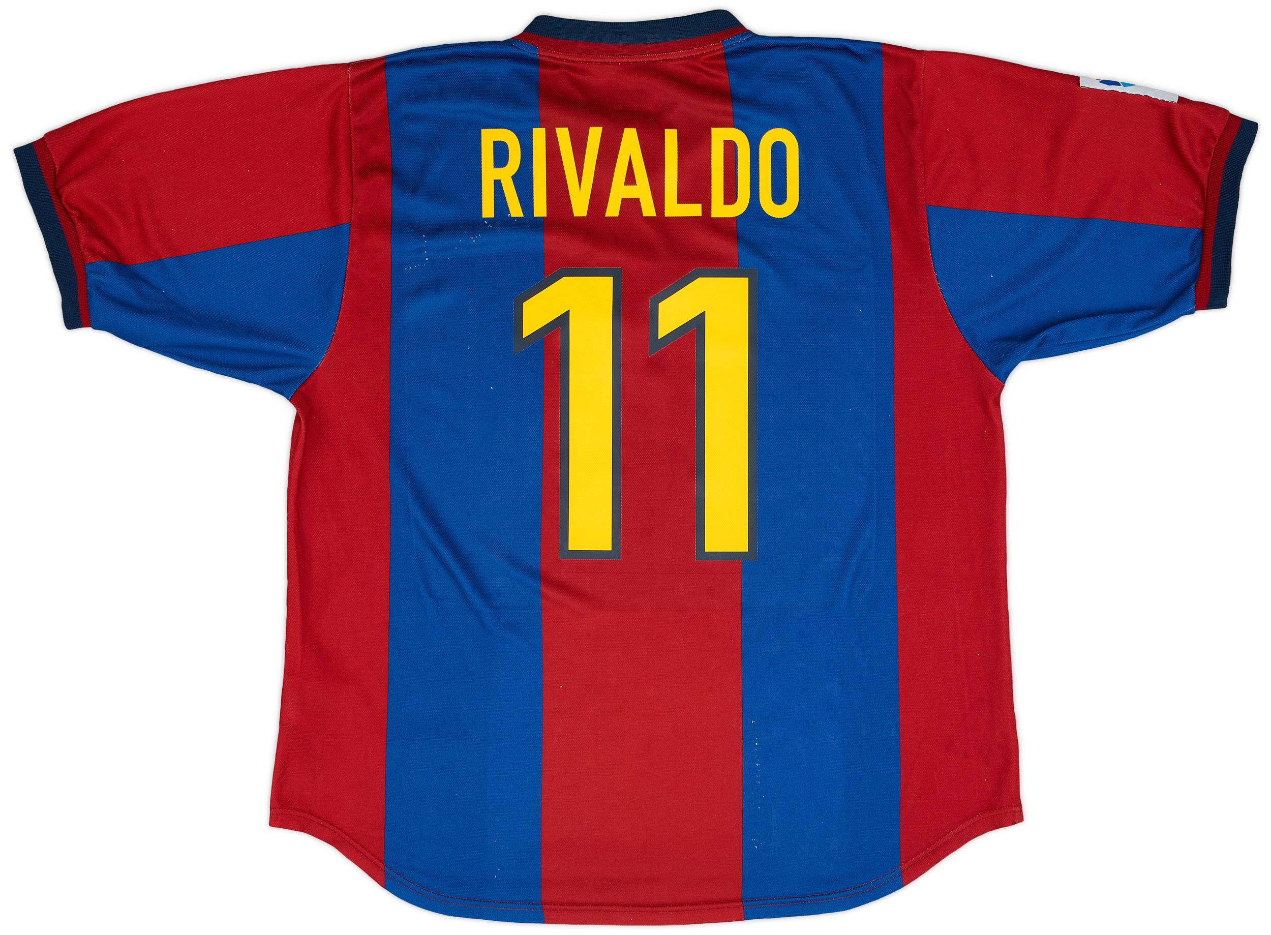 1998-00 Barcelona Home Shirt Rivaldo #11 - Excellent 8/10 - (XL)