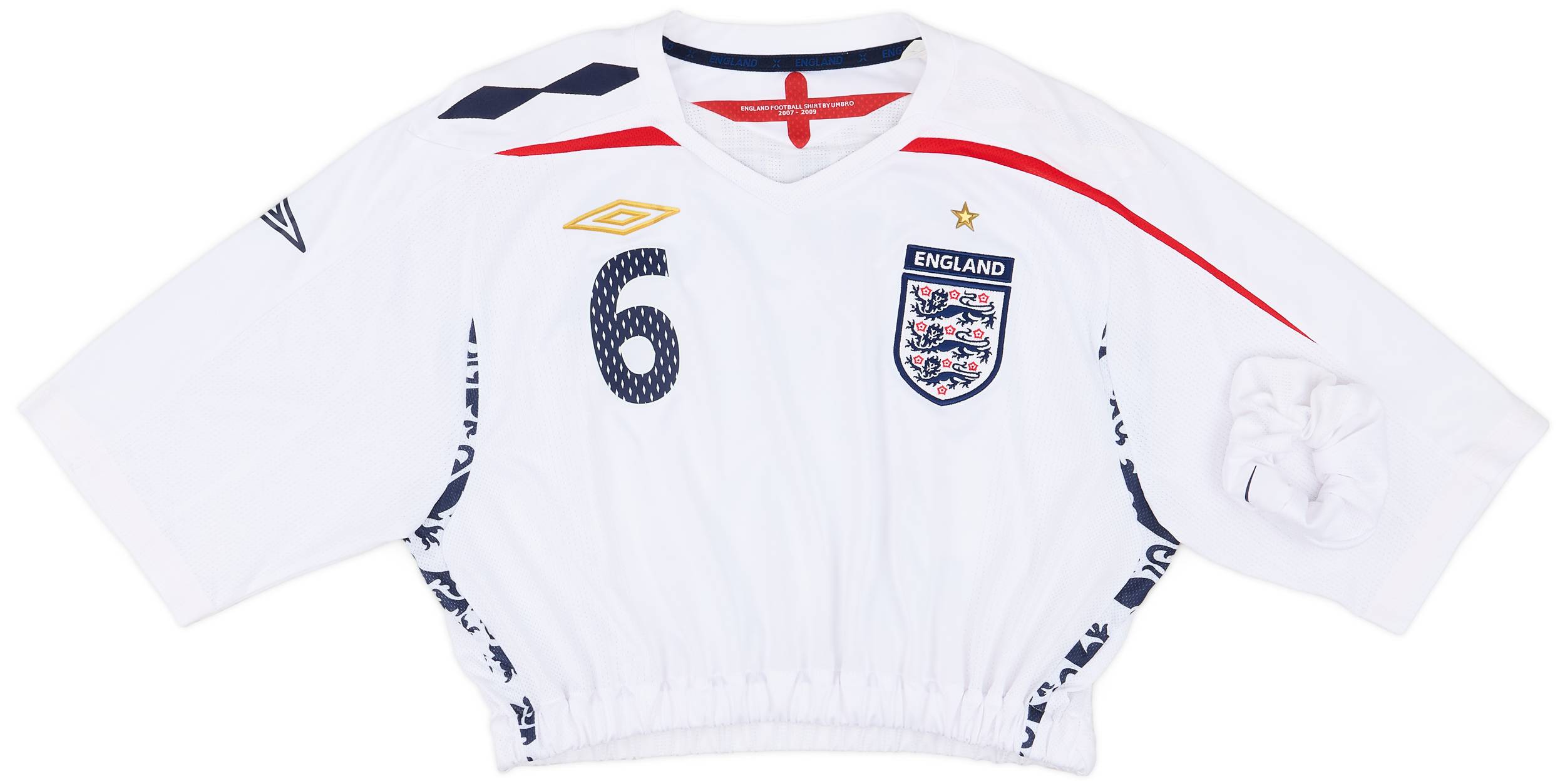 Reworked England Crop Top and Scrunchie Set