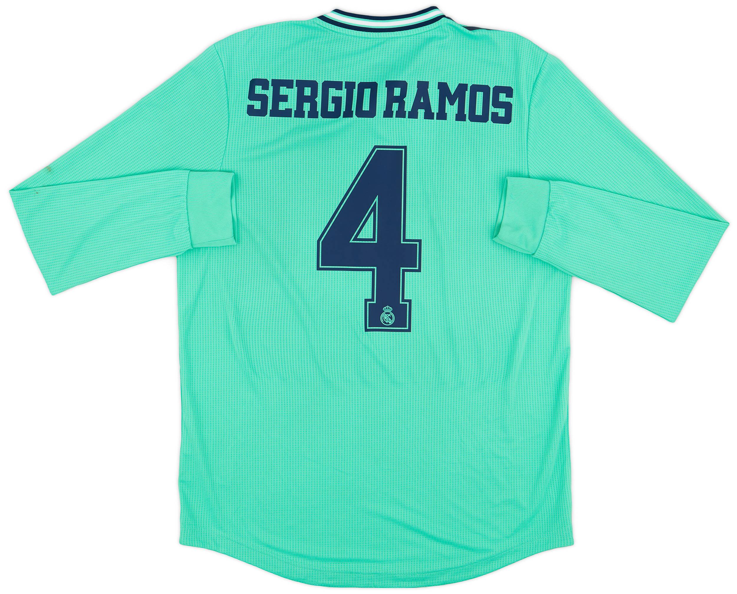2019-20 Real Madrid Authentic Third L/S Shirt Sergio Ramos #4 - 7/10 - (L)