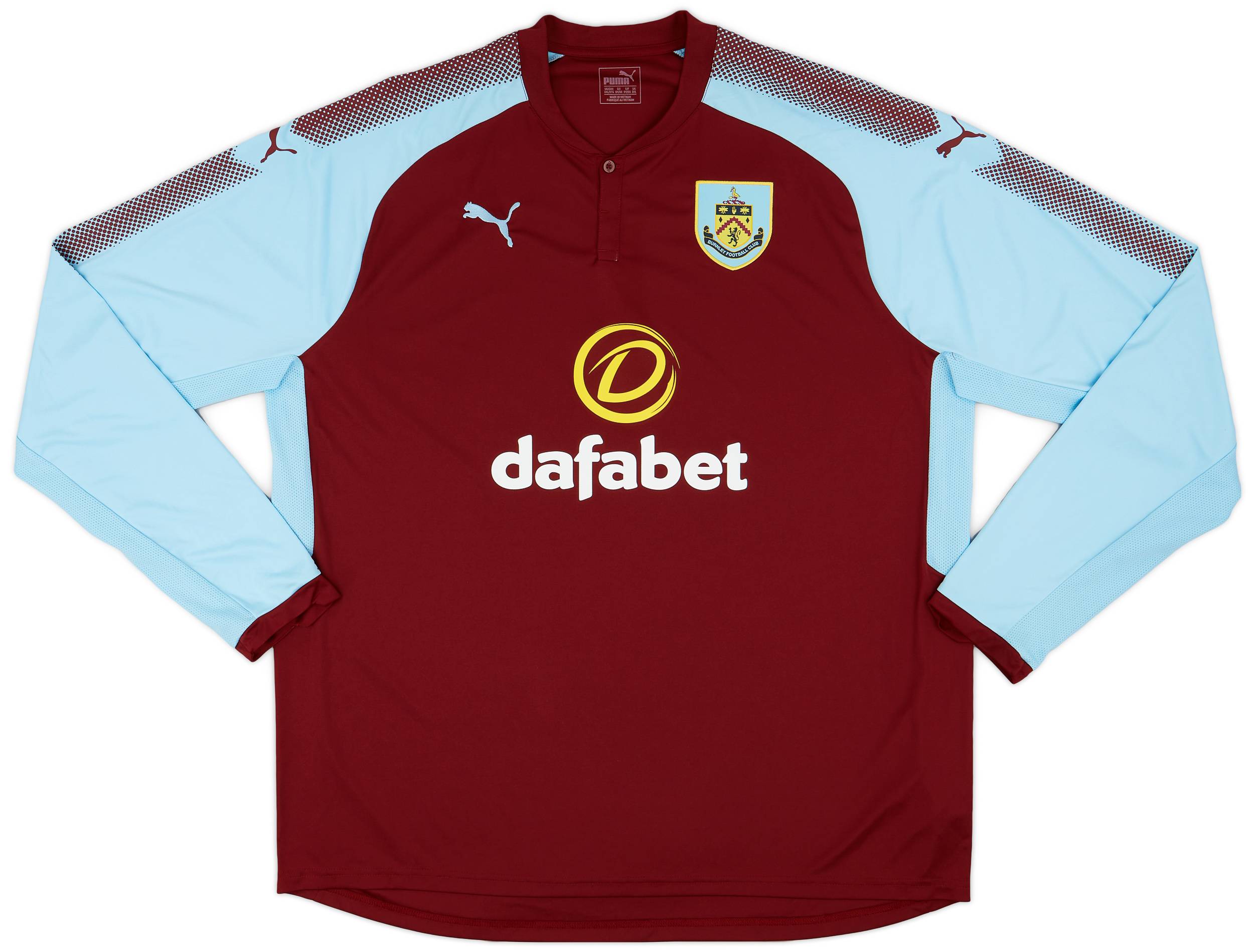 2017-18 Burnley Home L/S Shirt - 9/10 - (3XL)