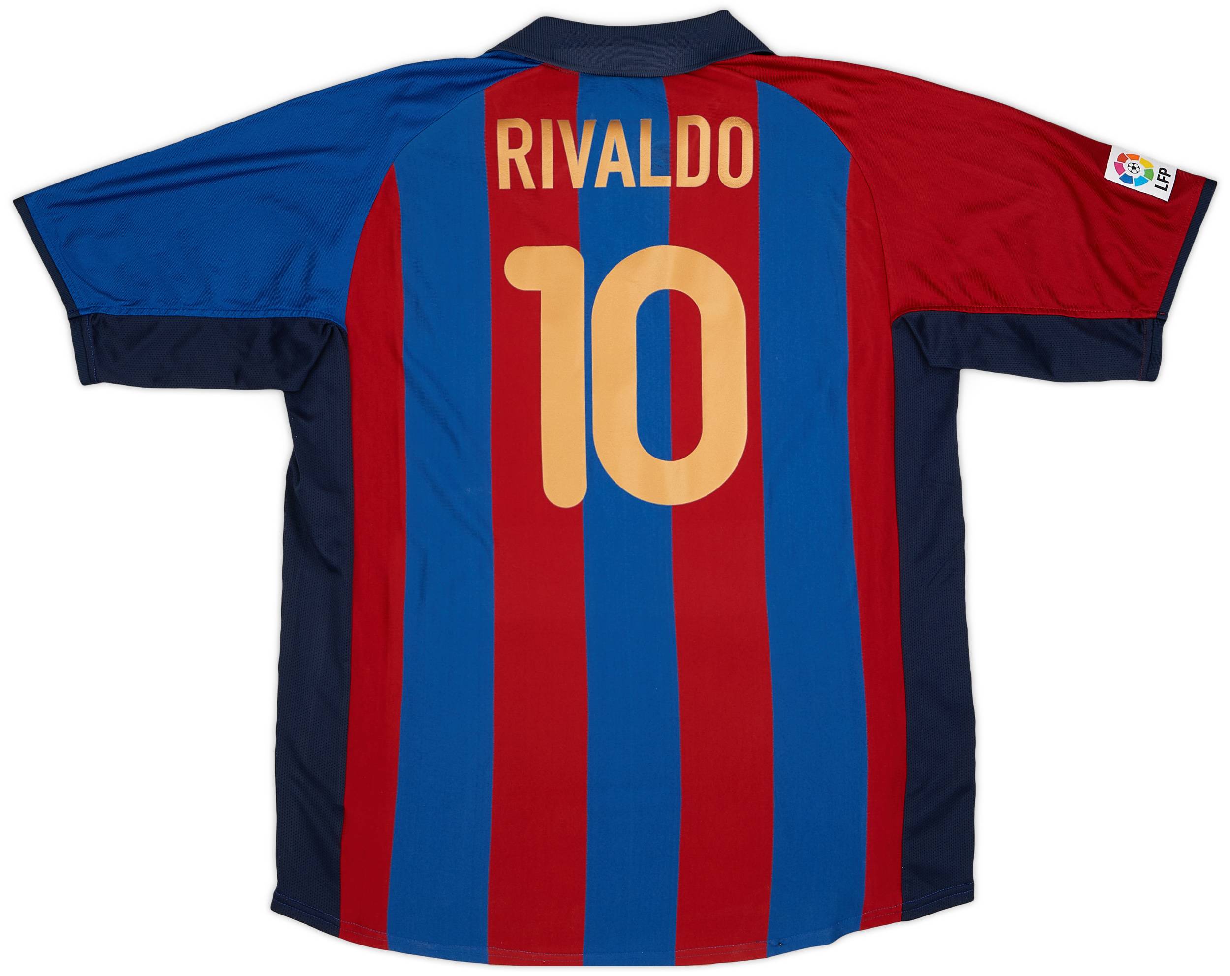2001-02 Barcelona Home Shirt Rivaldo #10 - 8/10 - (XL)
