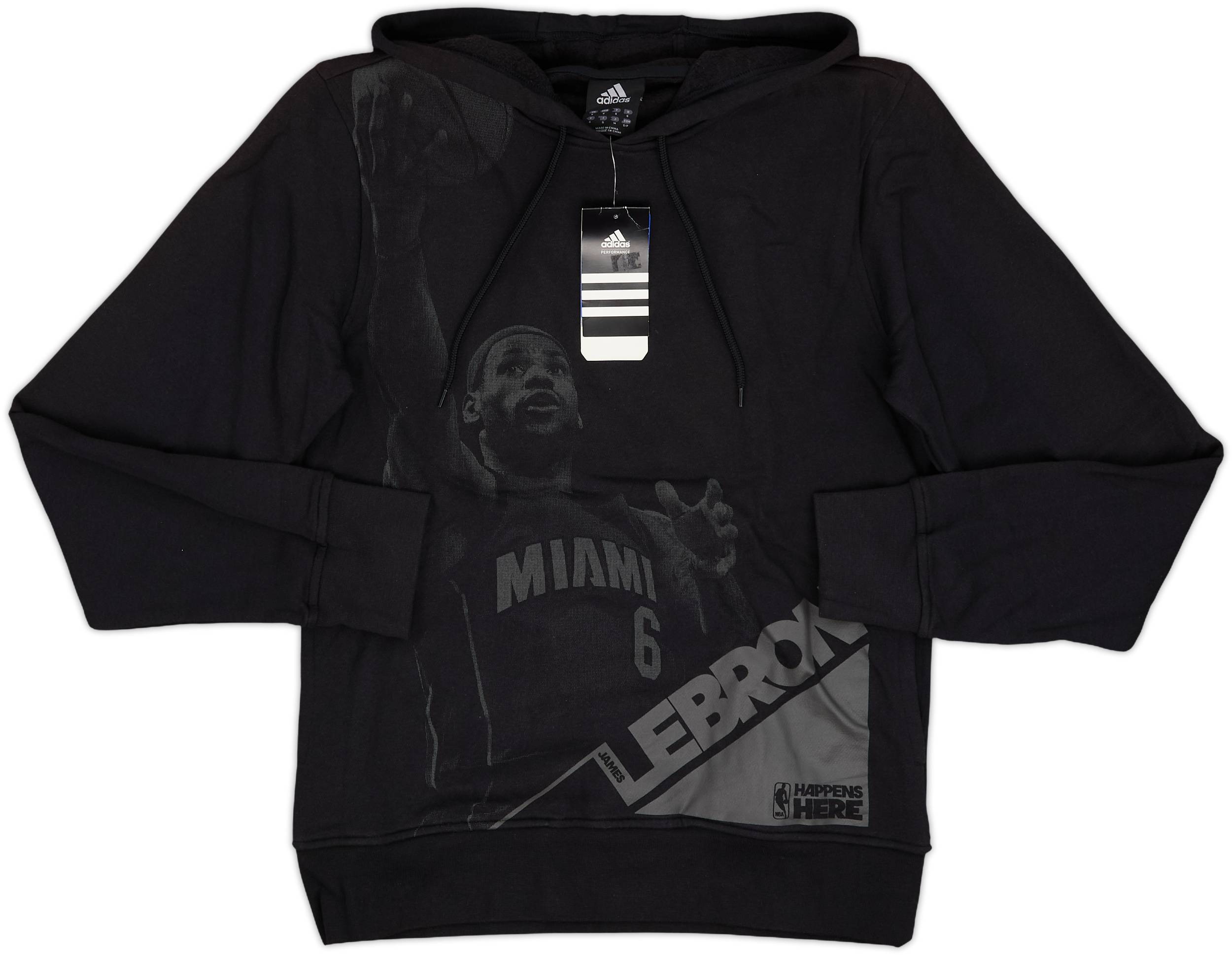 2011-12 Miami Heat LeBron James adidas Hooded Sweat Top (S)