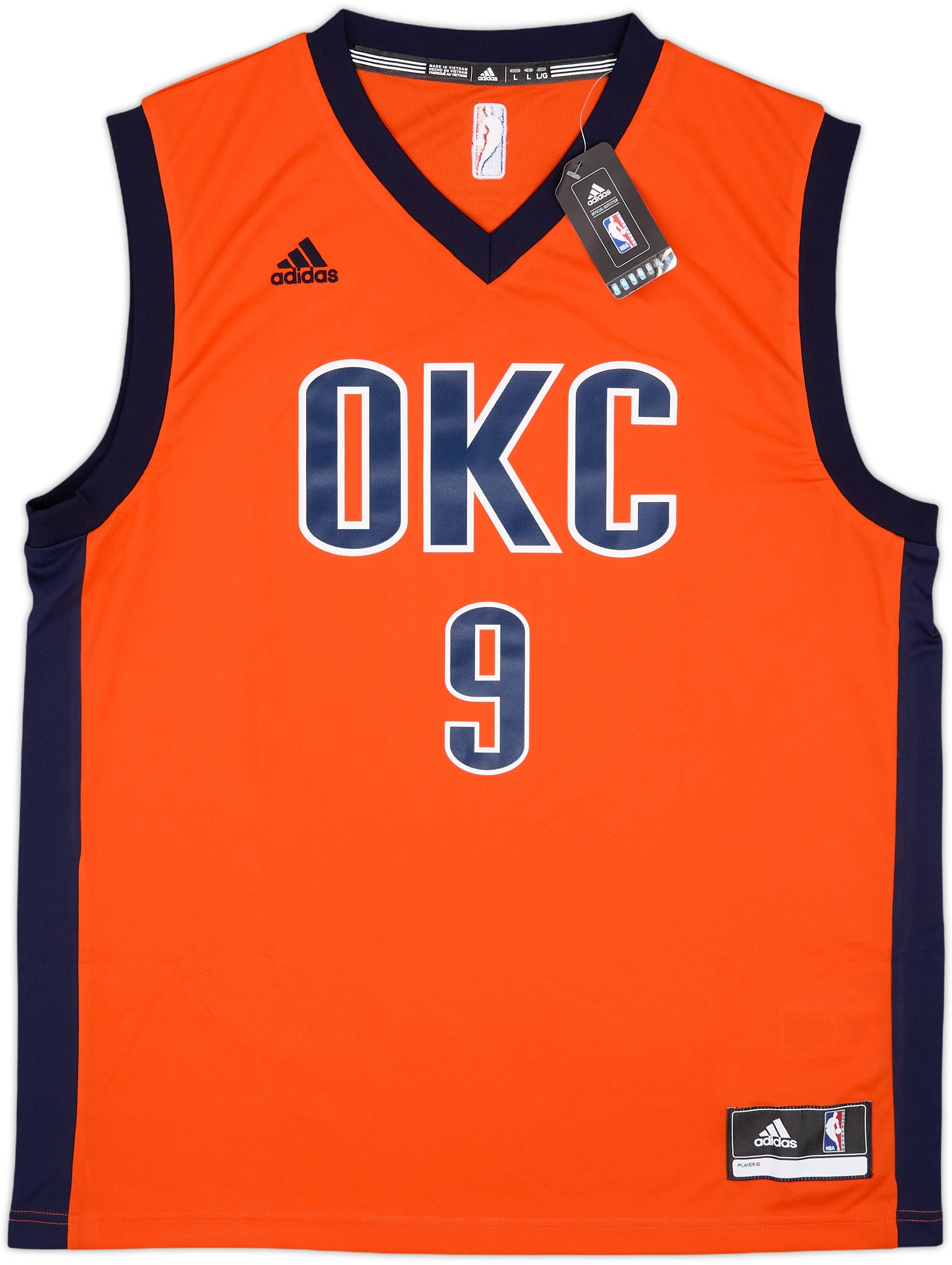 2015-16 Oklahoma City Thunder Ibaka #9 adidas Alternate Jersey (L)