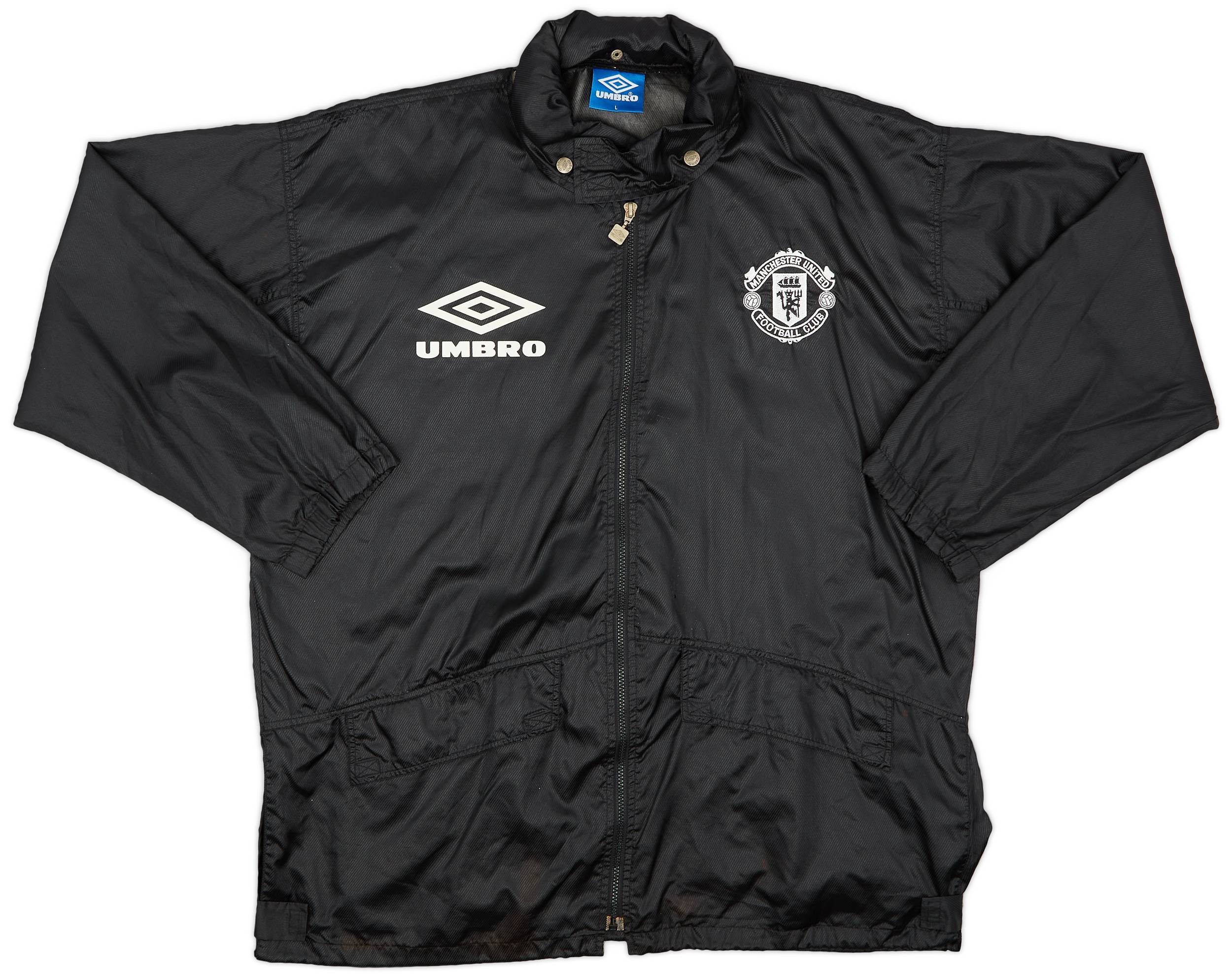 1994-95 Manchester United Umbro Hooded Rain Jacket - 9/10 - (L)