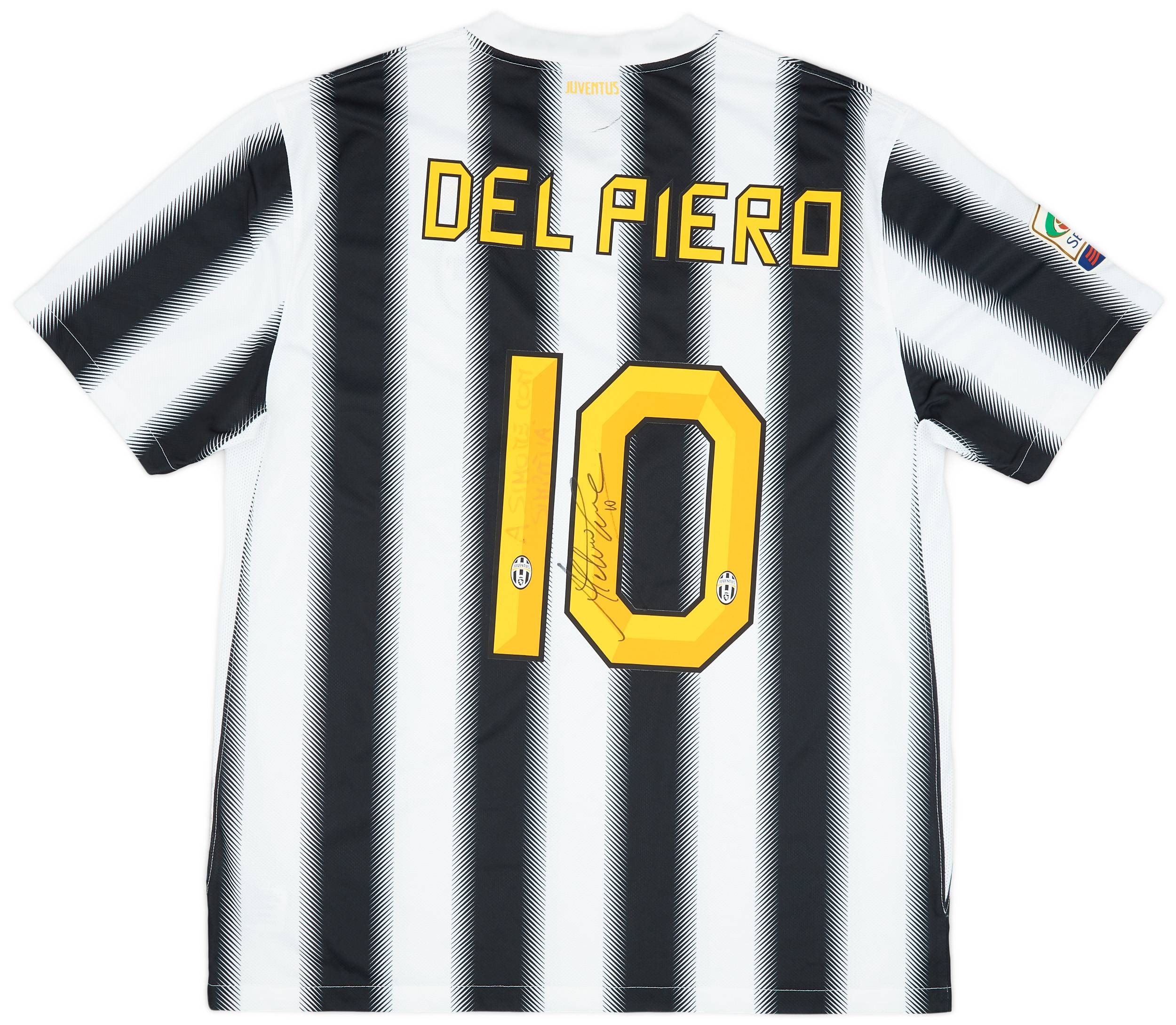2011-12 Juventus Signed Home Shirt Del Piero #10 - 7/10 - (XL)